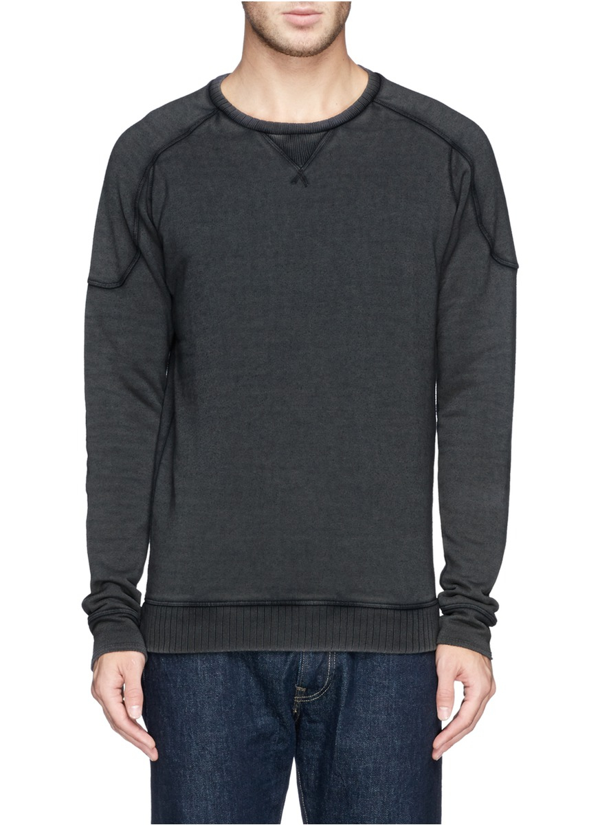 Lyst - Denham 'Carver' Cotton Sweatshirt in Black for Men