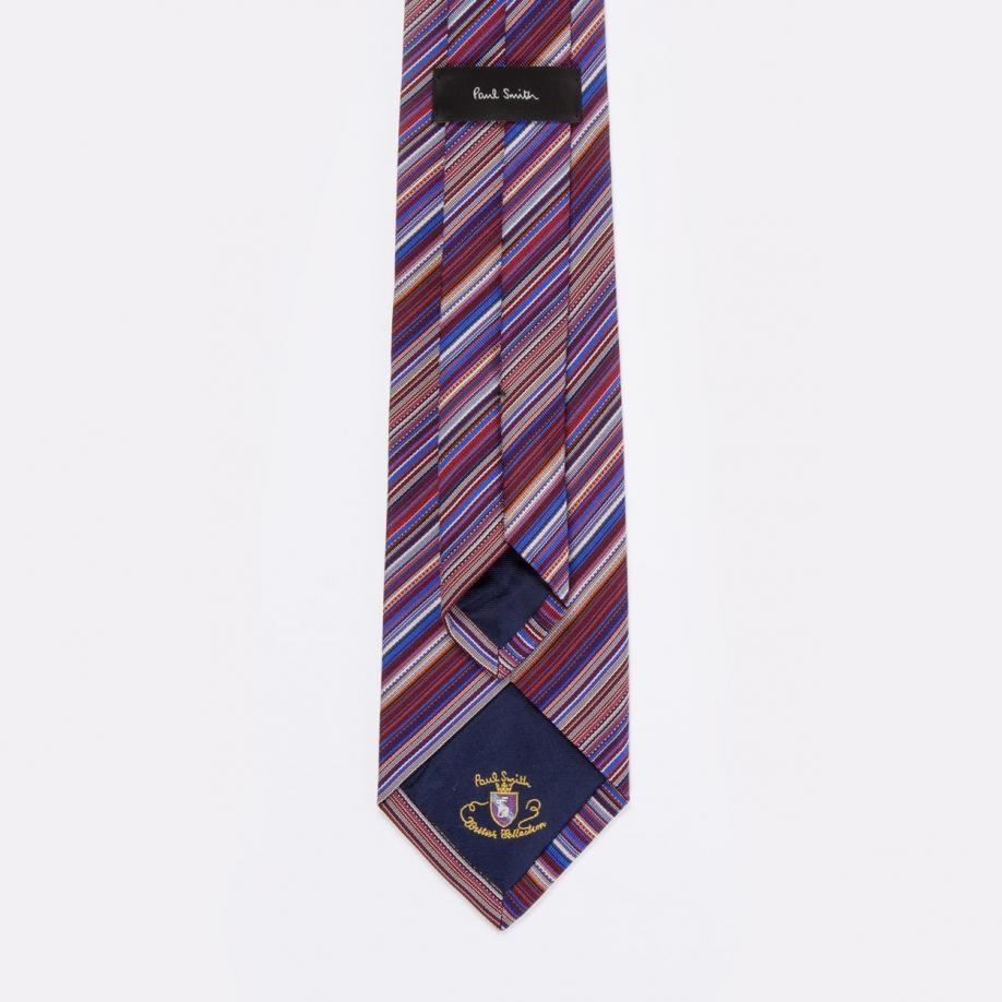 Paul smith Men's Damson Signature Stripe Silk Tie in Purple for Men | Lyst