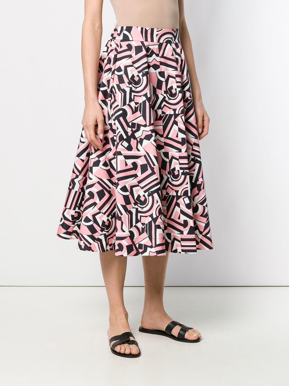 LaDoubleJ Circle Midi Skirt in Pink - Lyst