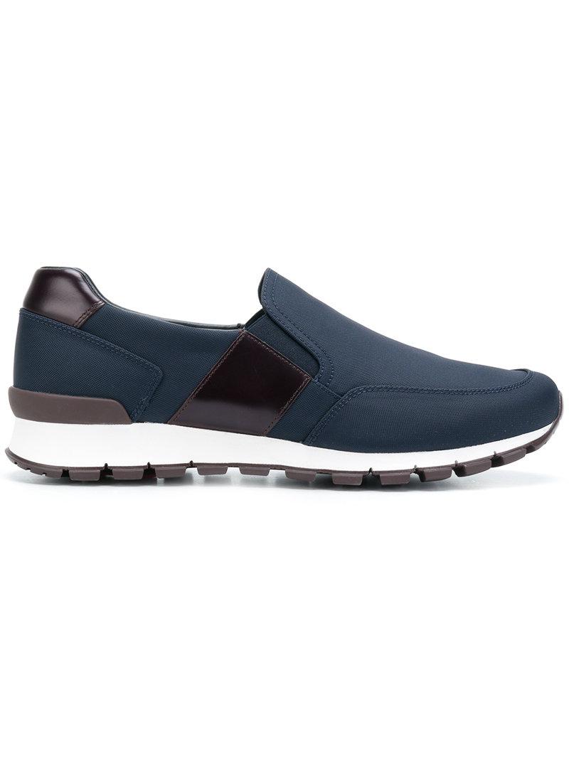 Lyst - Prada Slip-on Shoes in Blue for Men