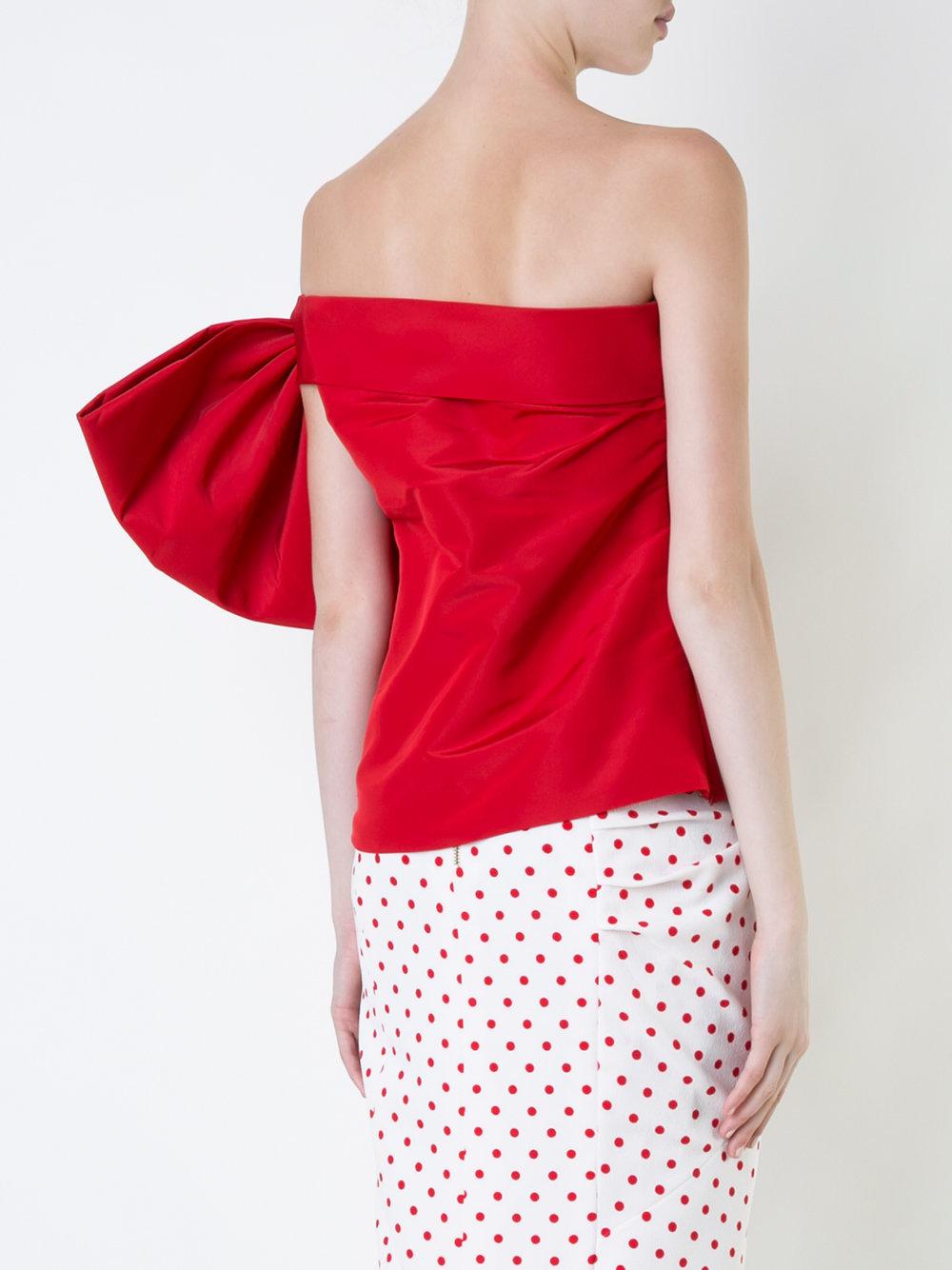 Lyst - Bambah Bow Top in Red