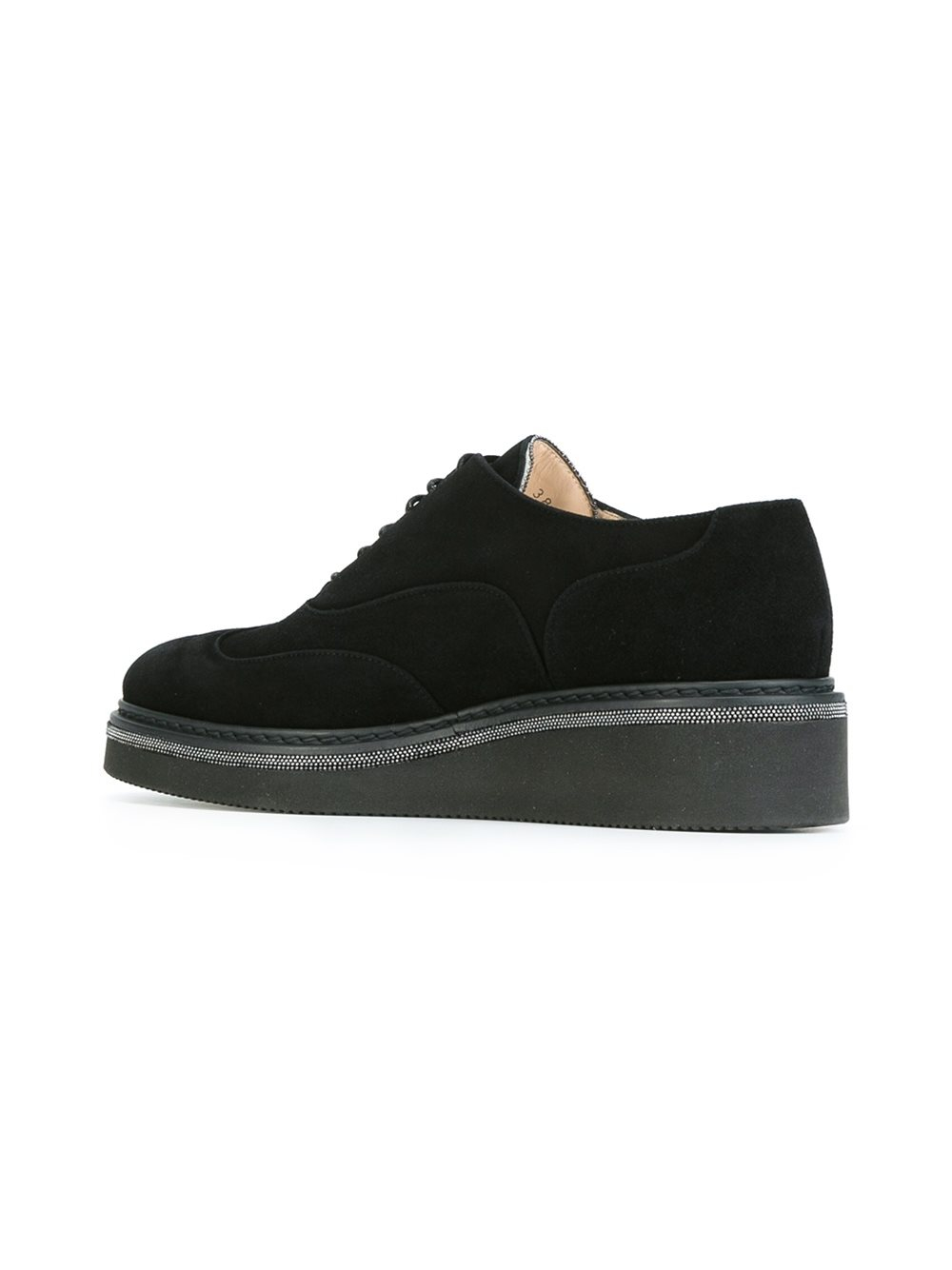 Lyst - Fabiana Filippi Wedge Heel Lace-up Shoes in Black for Men