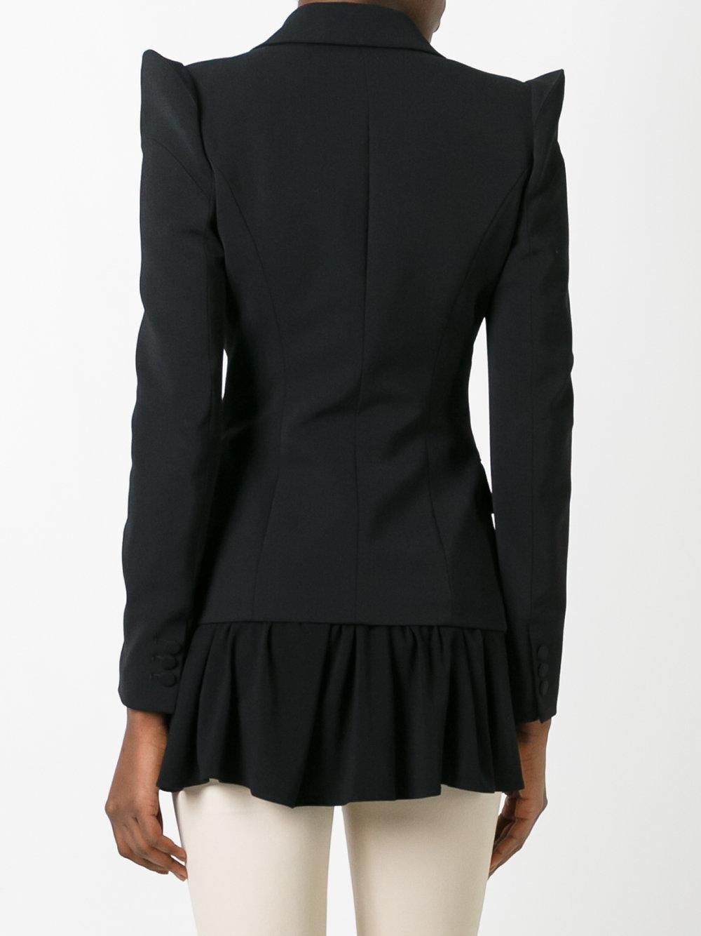 Lyst - Plein Sud Pointy Shoulders Blazer in Black