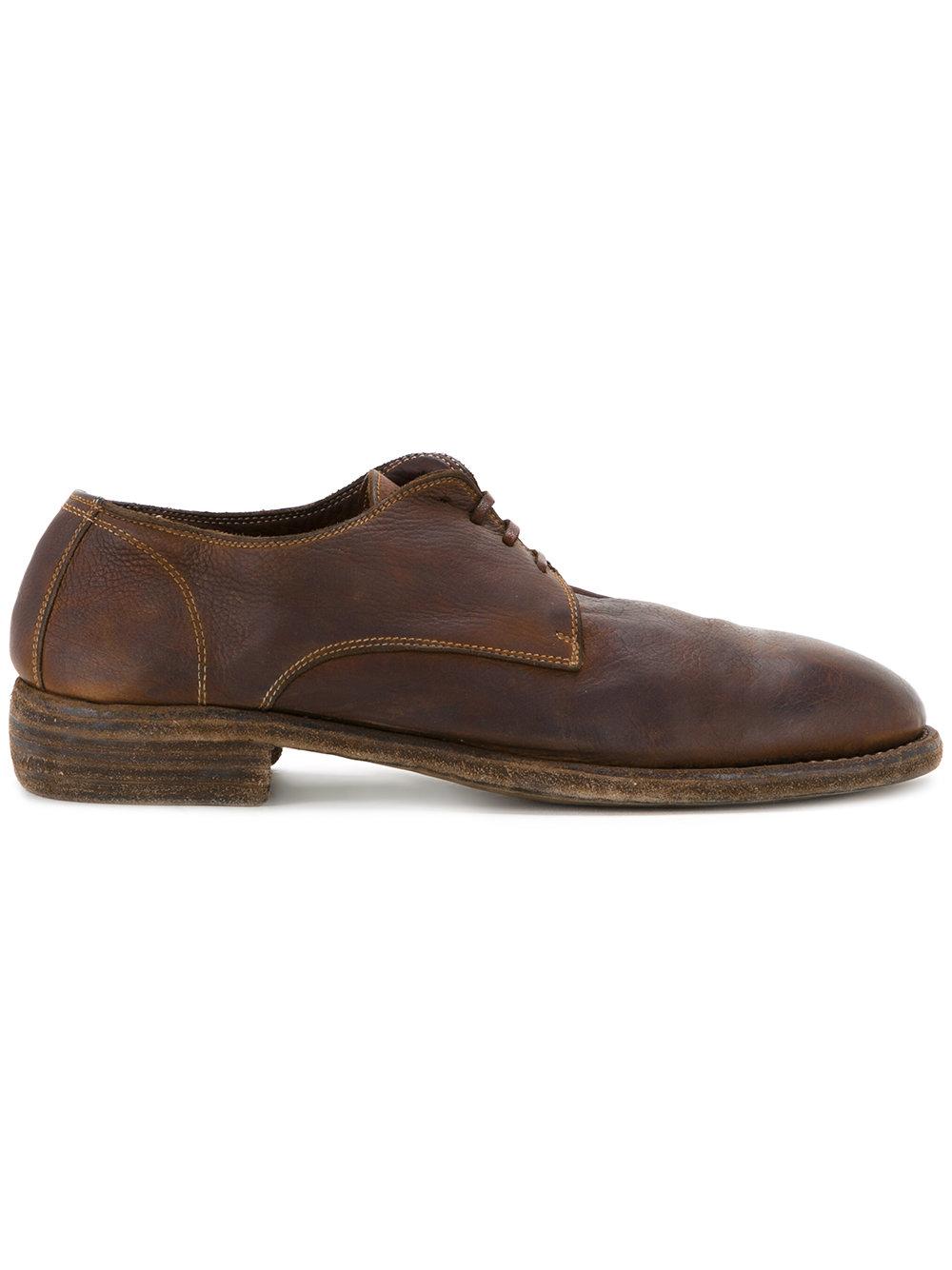 Lyst - Guidi Soft Derby Shoes in Brown for Men