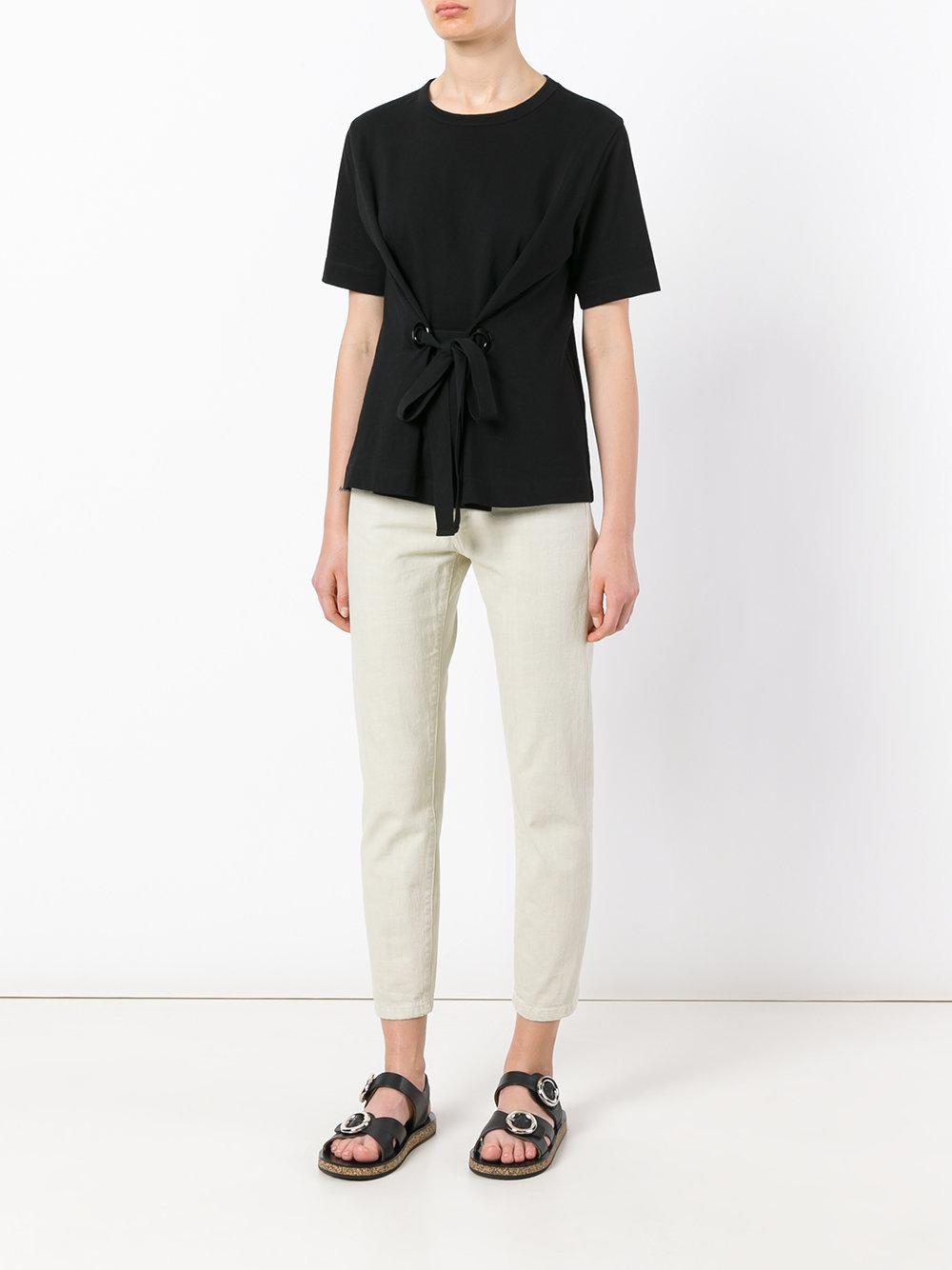 Lyst - Aspesi Cropped Trousers in Natural