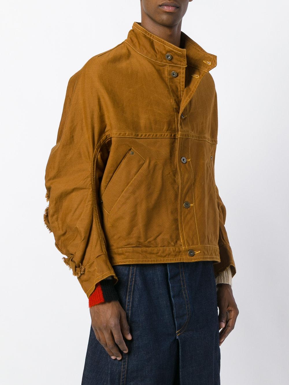Lyst - Henrik Vibskov Johnny Denim Jacket in Brown for Men