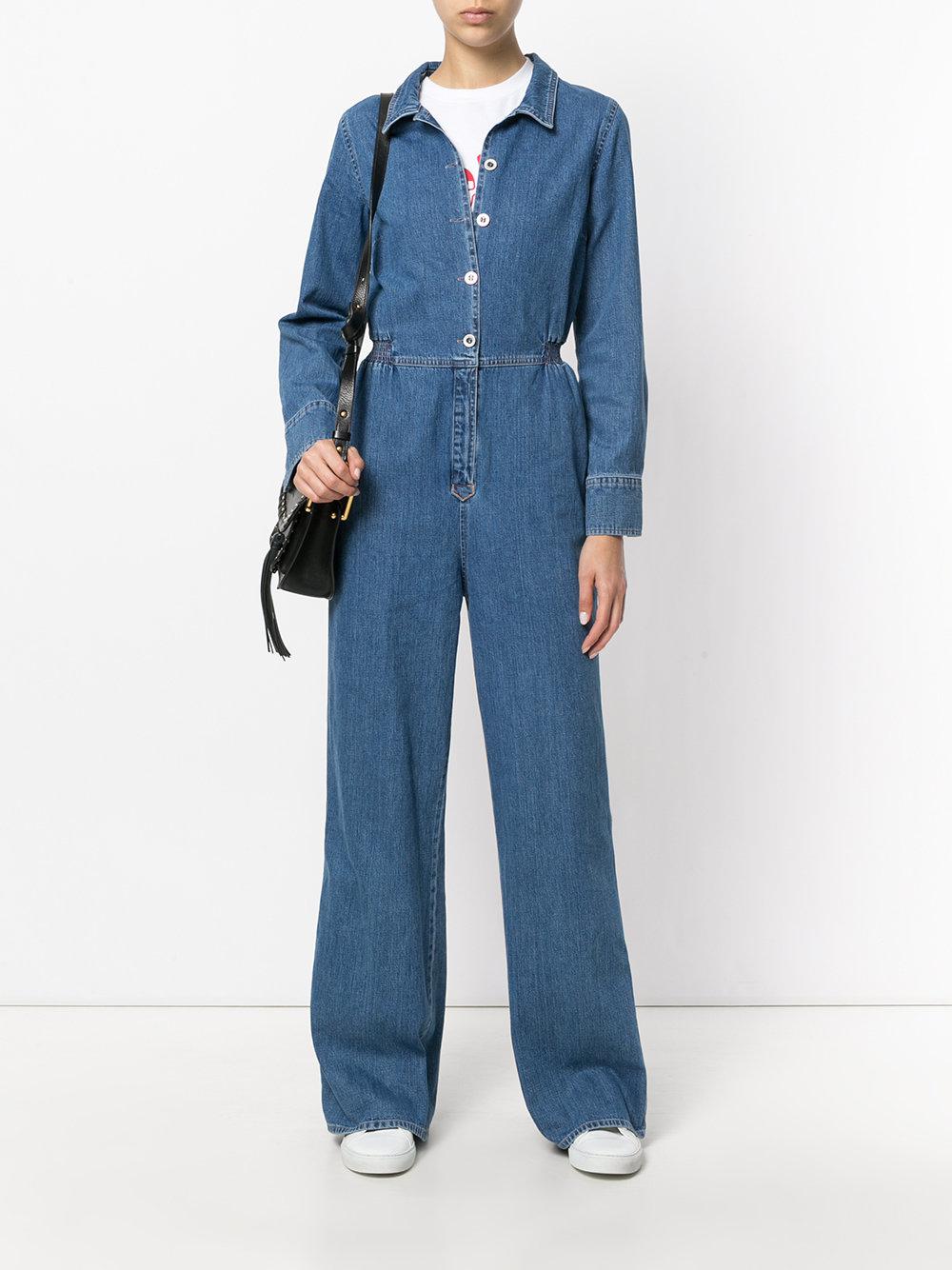 Lyst - Mih jeans Icon Jumpsuit in Blue
