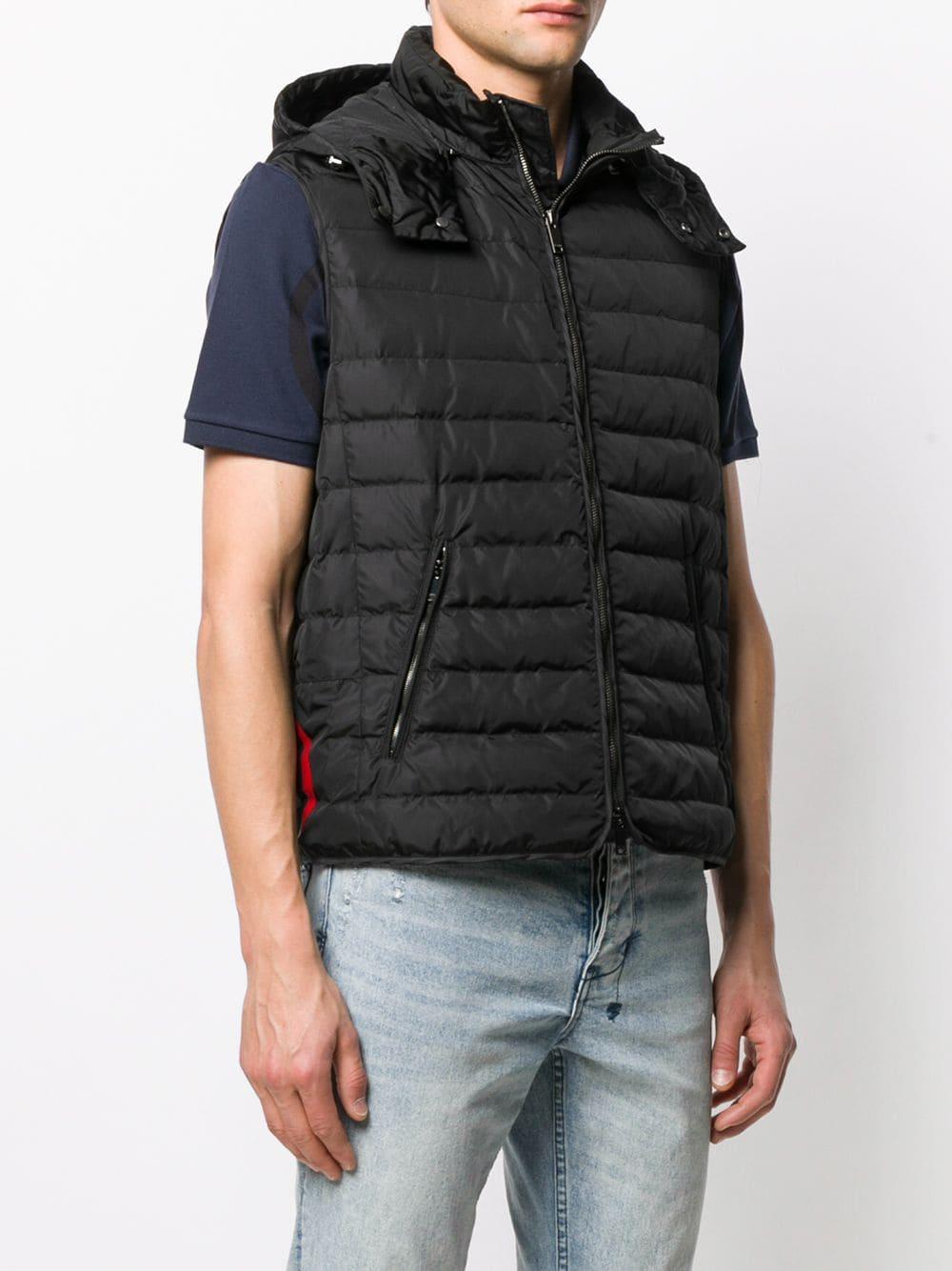 Valentino Sleeveless Hooded Down Coat With Print in Black for Men - Lyst