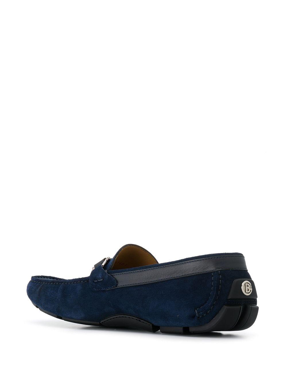 Baldinini Leather Trim Loafers in Blue for Men - Lyst
