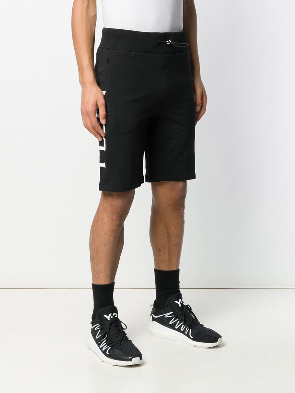 Lyst - Philipp Plein Logo Print Track Shorts in Black for Men