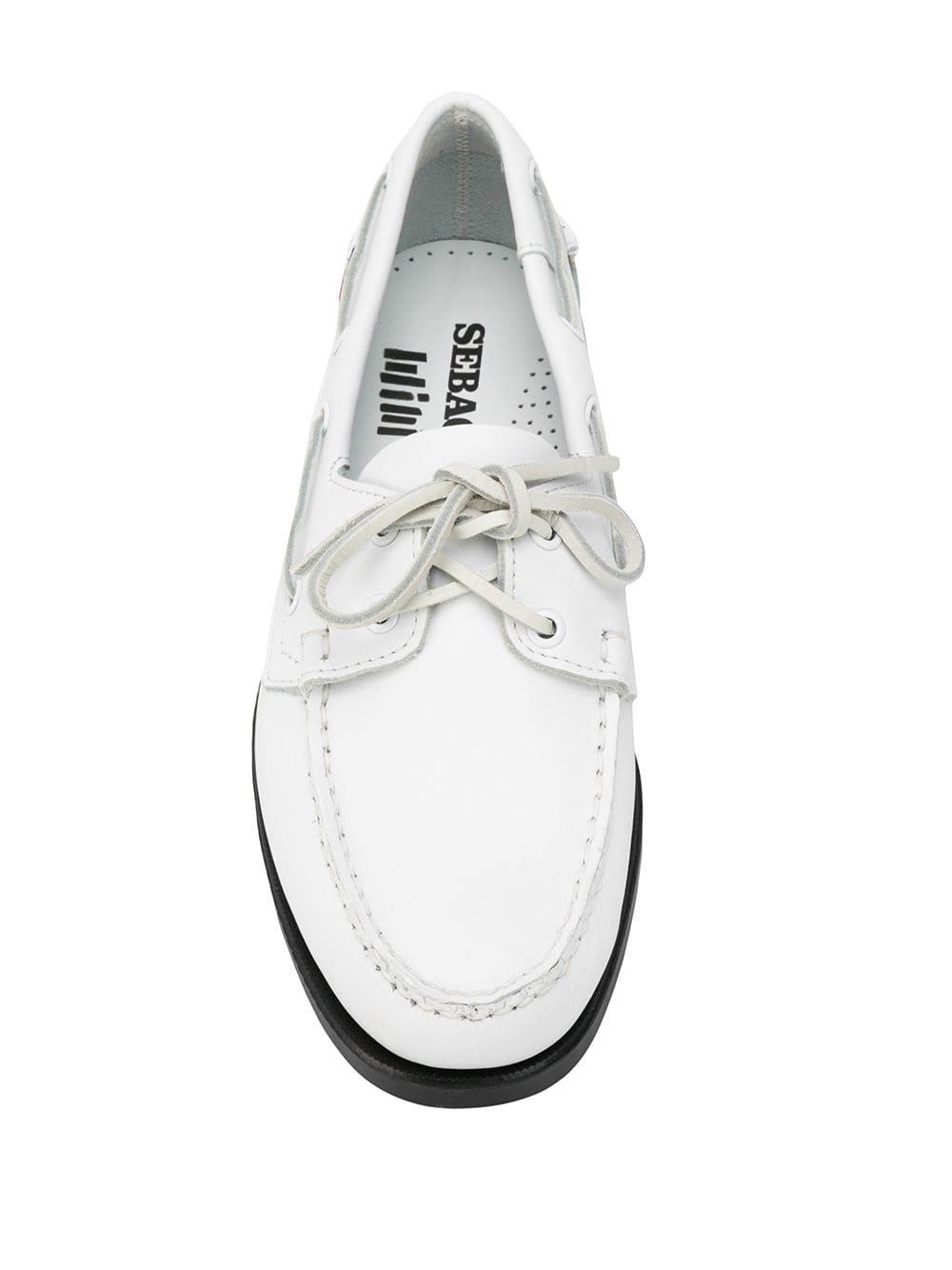 Sebago Two Tone Boat Shoes in White for Men - Lyst