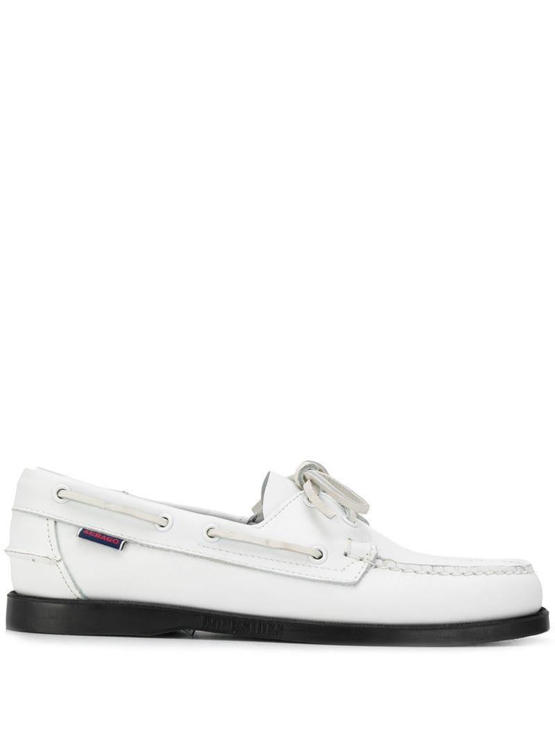 Sebago Two Tone Boat Shoes in White for Men - Lyst