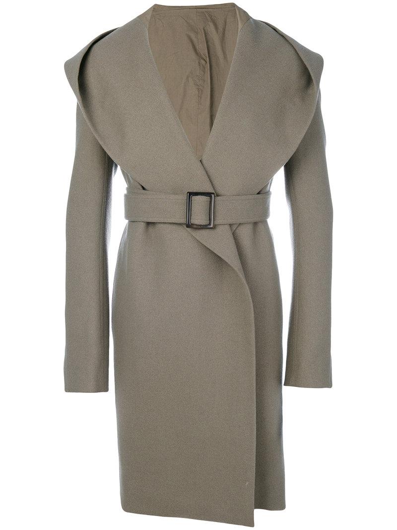 Lyst - Rick Owens Glitter Trench Coat in Green