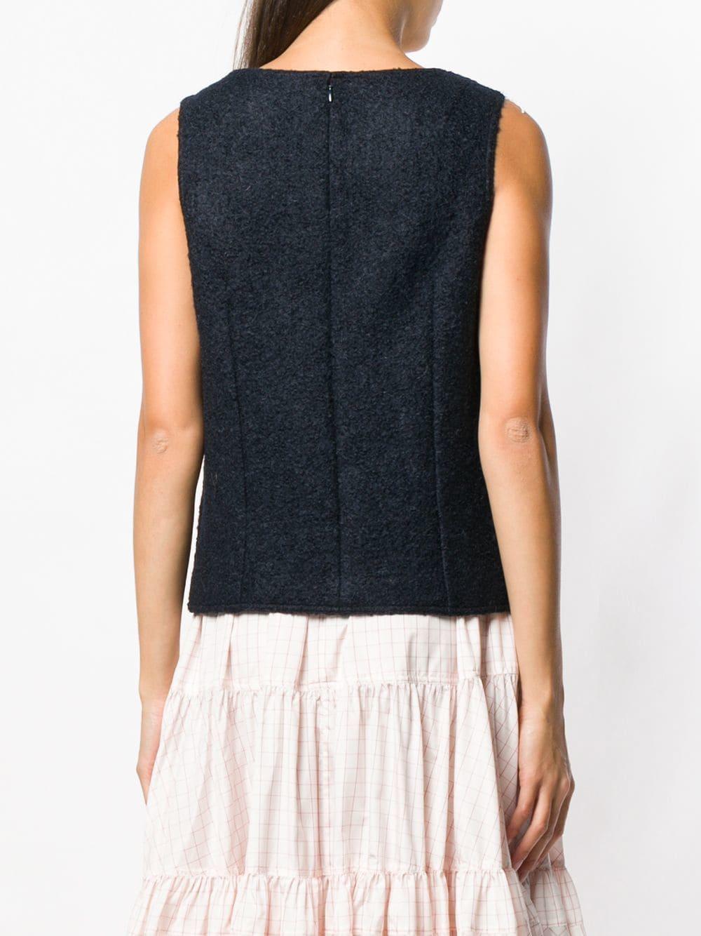 CALVIN KLEIN 205W39NYC Embroidered Detail Top in Blue - Lyst