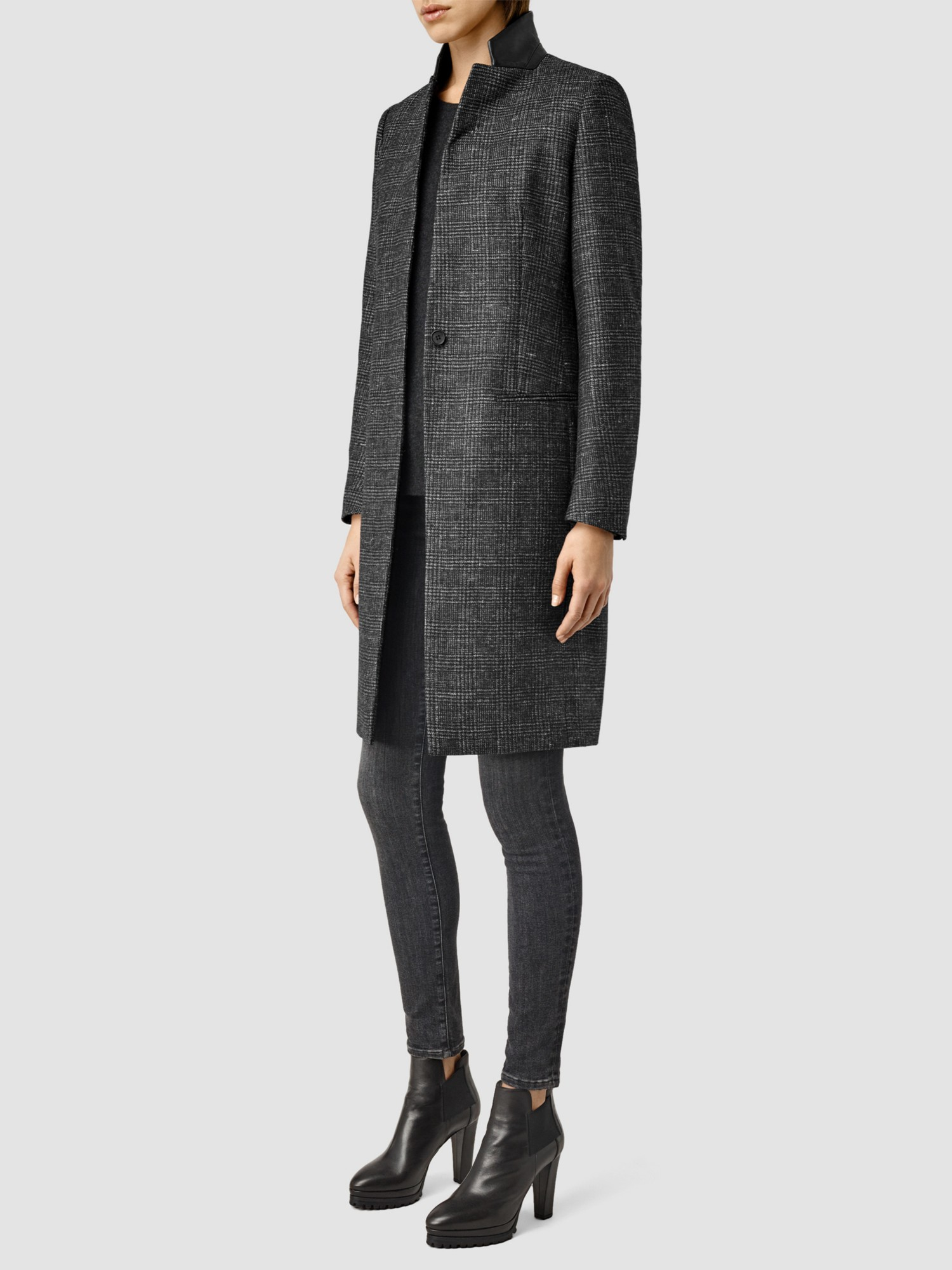 AllSaints Jai Coat in Black - Lyst