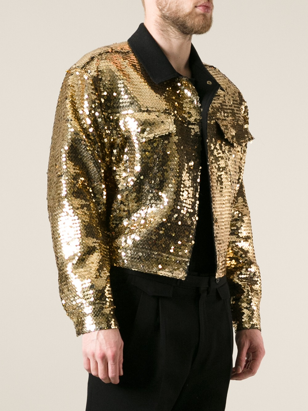Lyst - Jean paul gaultier Sequinned Jacket in Metallic for Men