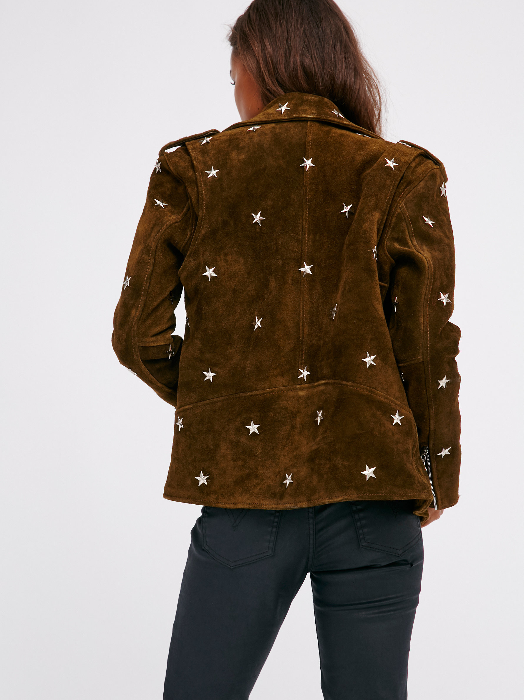 Lyst - Free People Star Studded Leather Jacket