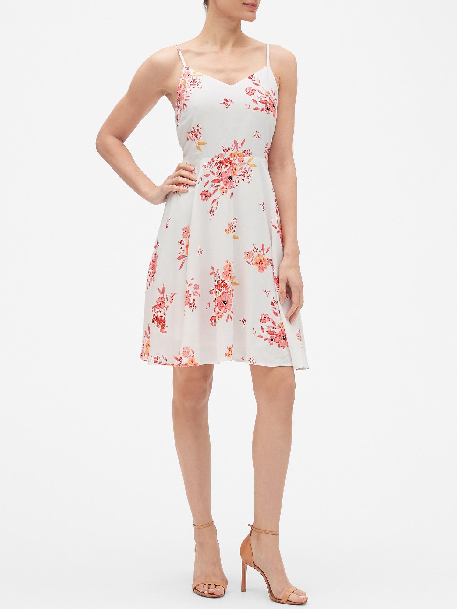 GAP Factory Fit And Flare Cami Dress - Lyst