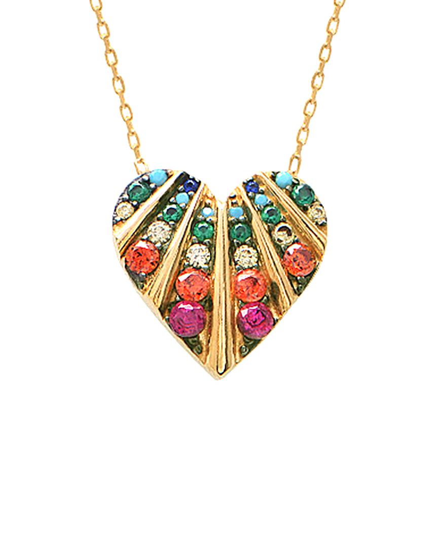 Gabi Rielle Gold Over Silver Cz Necklace in Metallic - Lyst