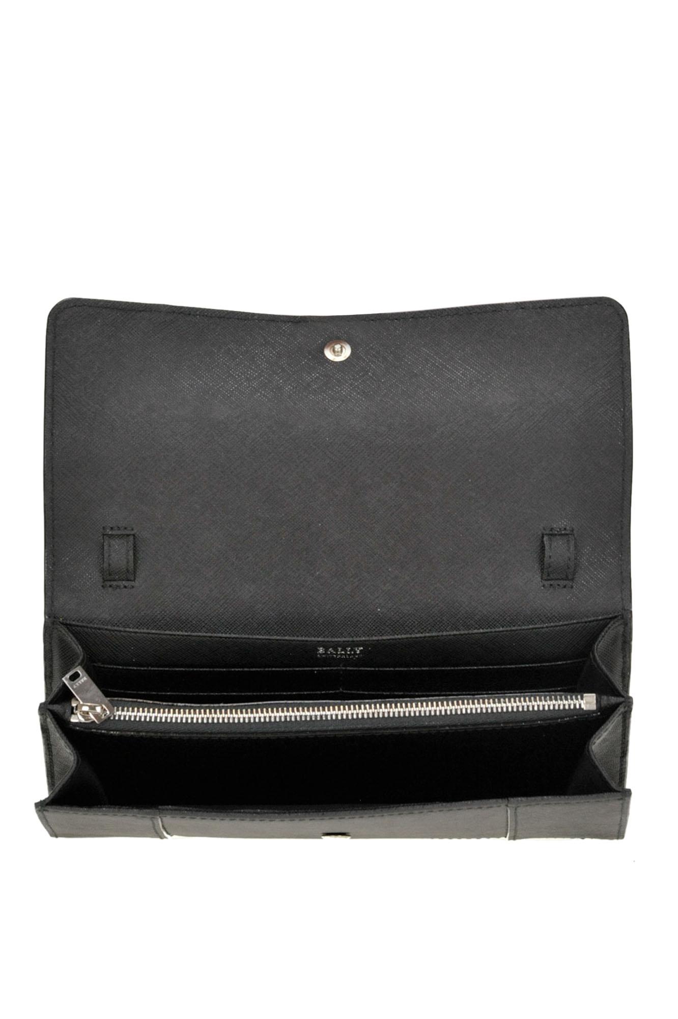 Bally Stafford Leather Clutch in Black - Lyst