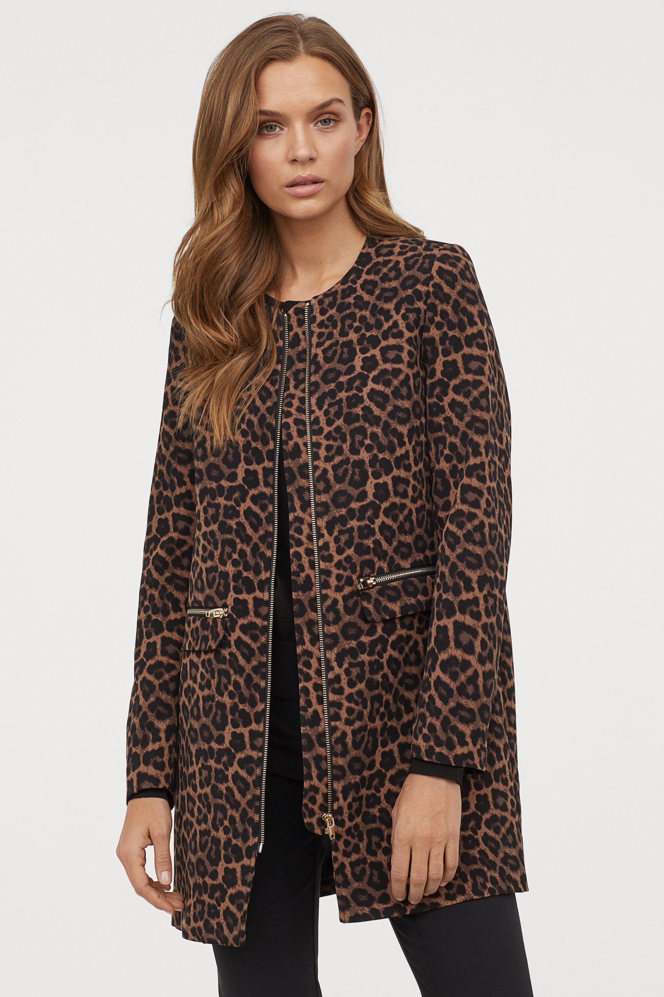 H&M Short Coat in Brown - Lyst