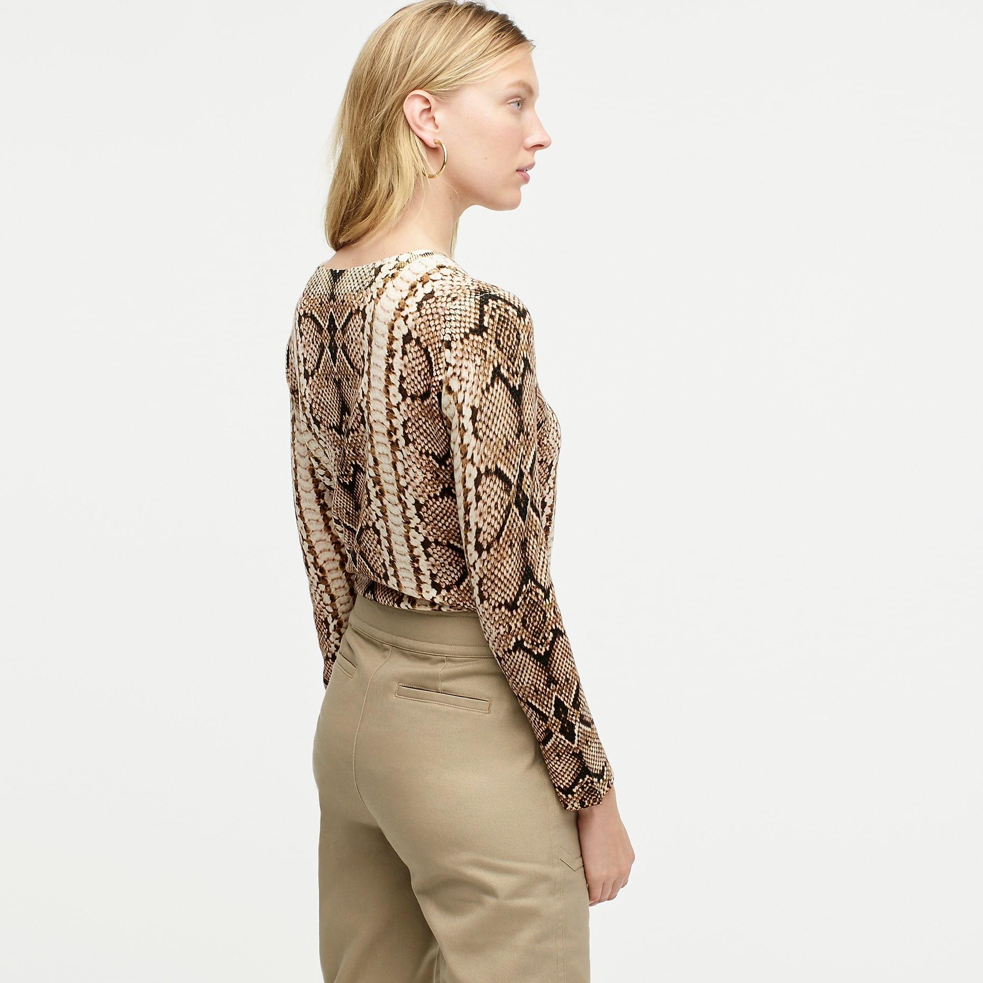 J.Crew Wool Tippi Sweater In Snake Print - Lyst
