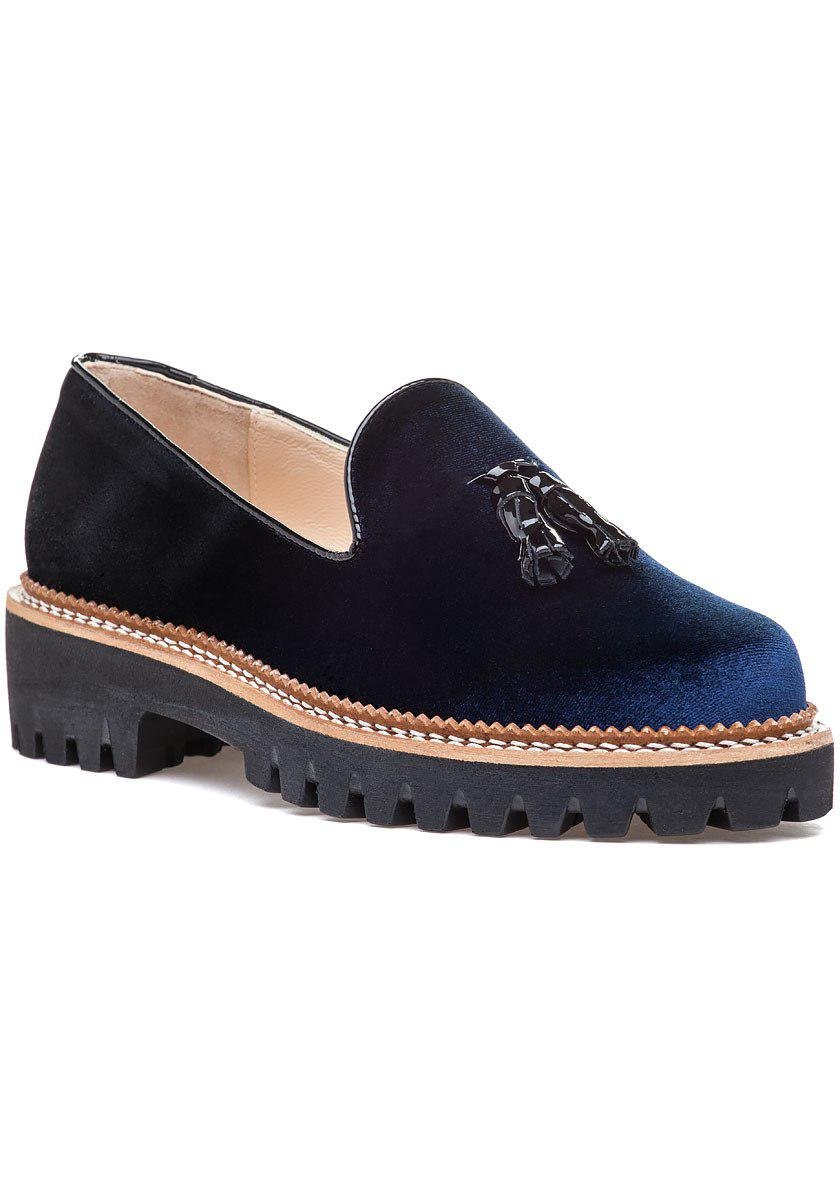 Lyst - Jon Josef Gogo Loafer Navy Velvet in Blue