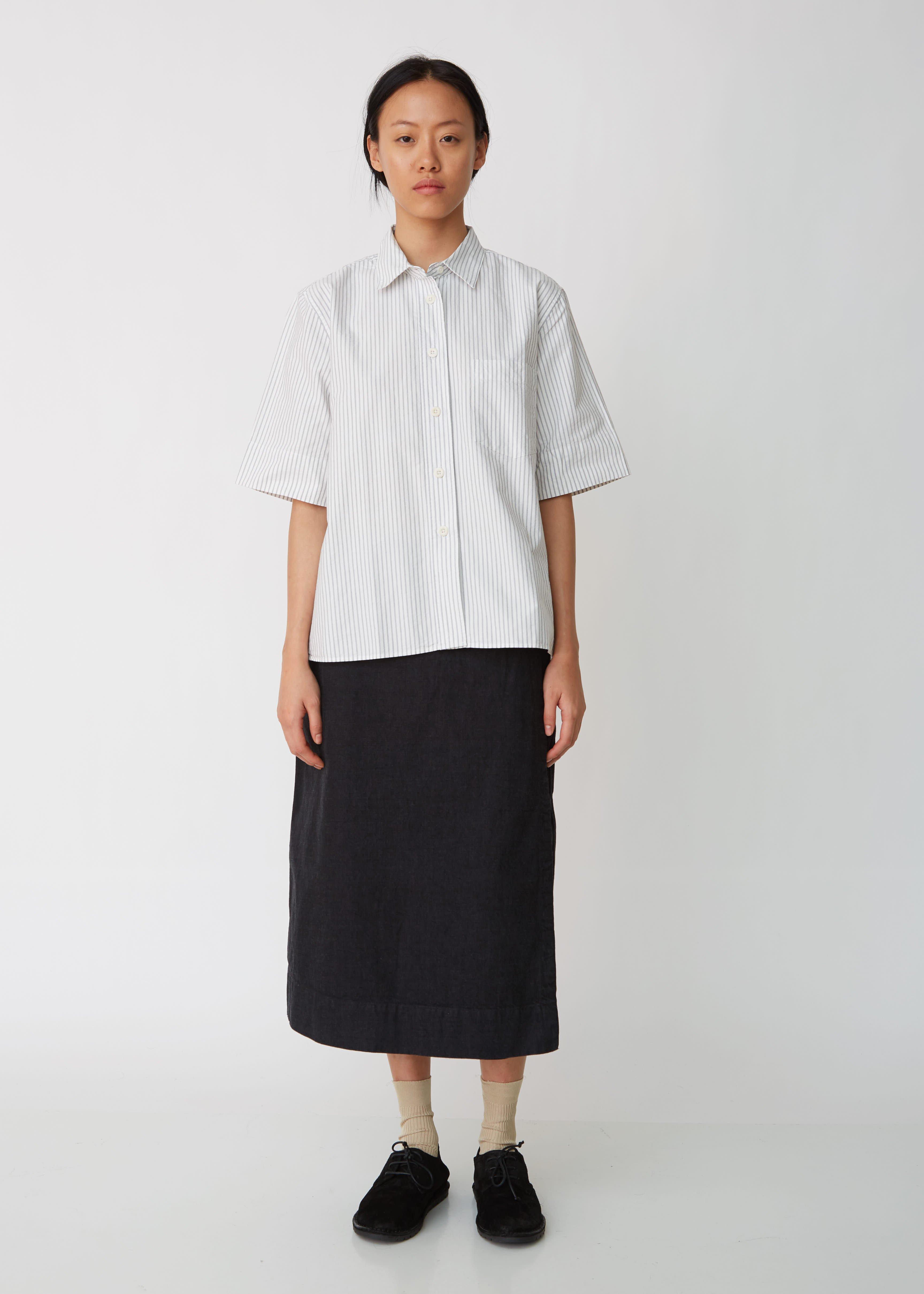 Lyst - MHL by Margaret Howell Short Sleeve Pocket Swing Shirt in White