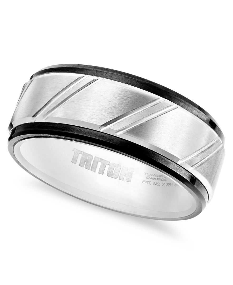 Macy's Triton Men's Ring, Tungsten Carbide Band (9mm) in Multicolor for ... Macy's Triton Men's Ring, Tungsten Carbide Band (9mm) in Multicolor for ...