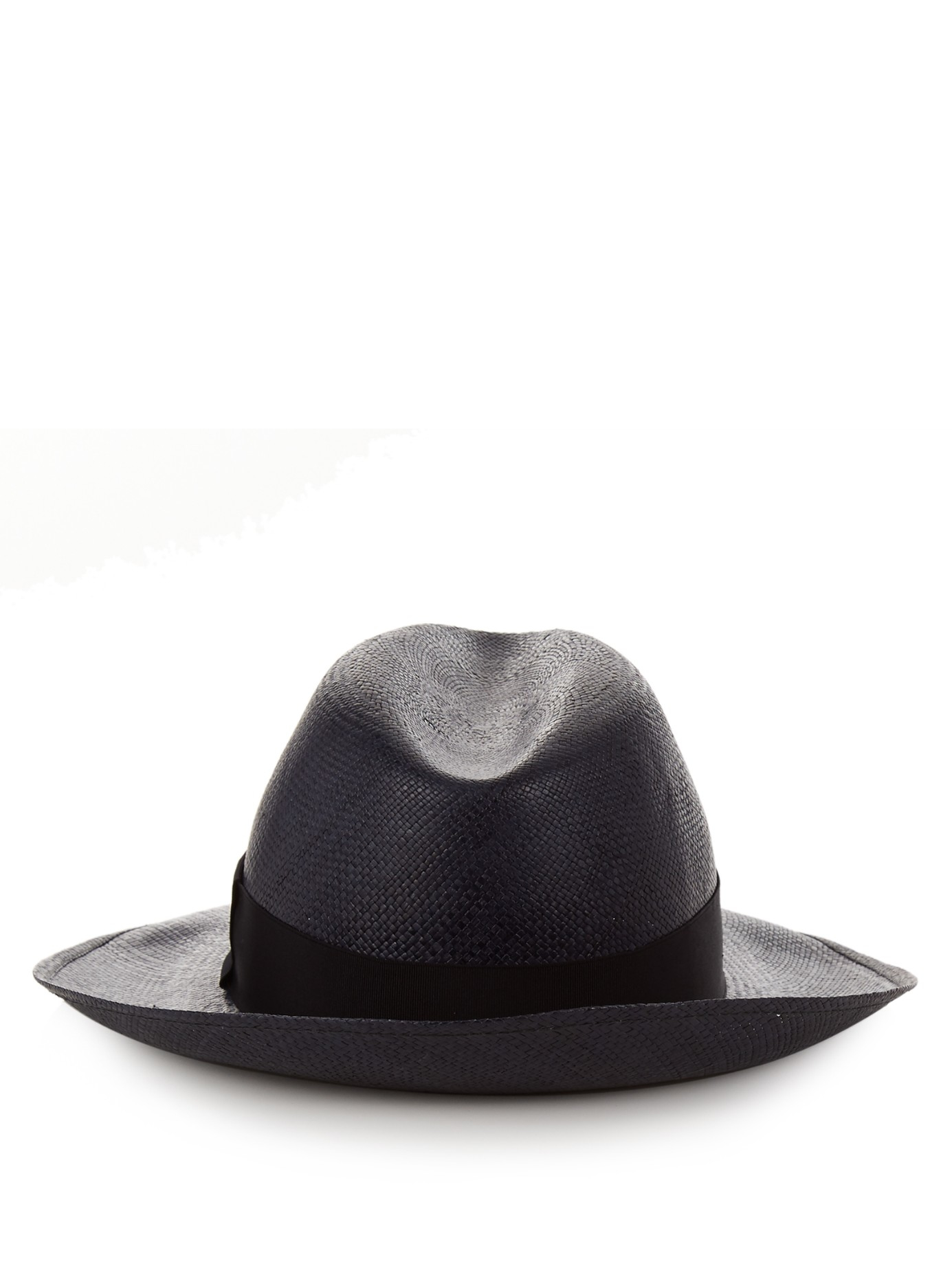Lyst - Borsalino Panama Straw Hat in Black for Men