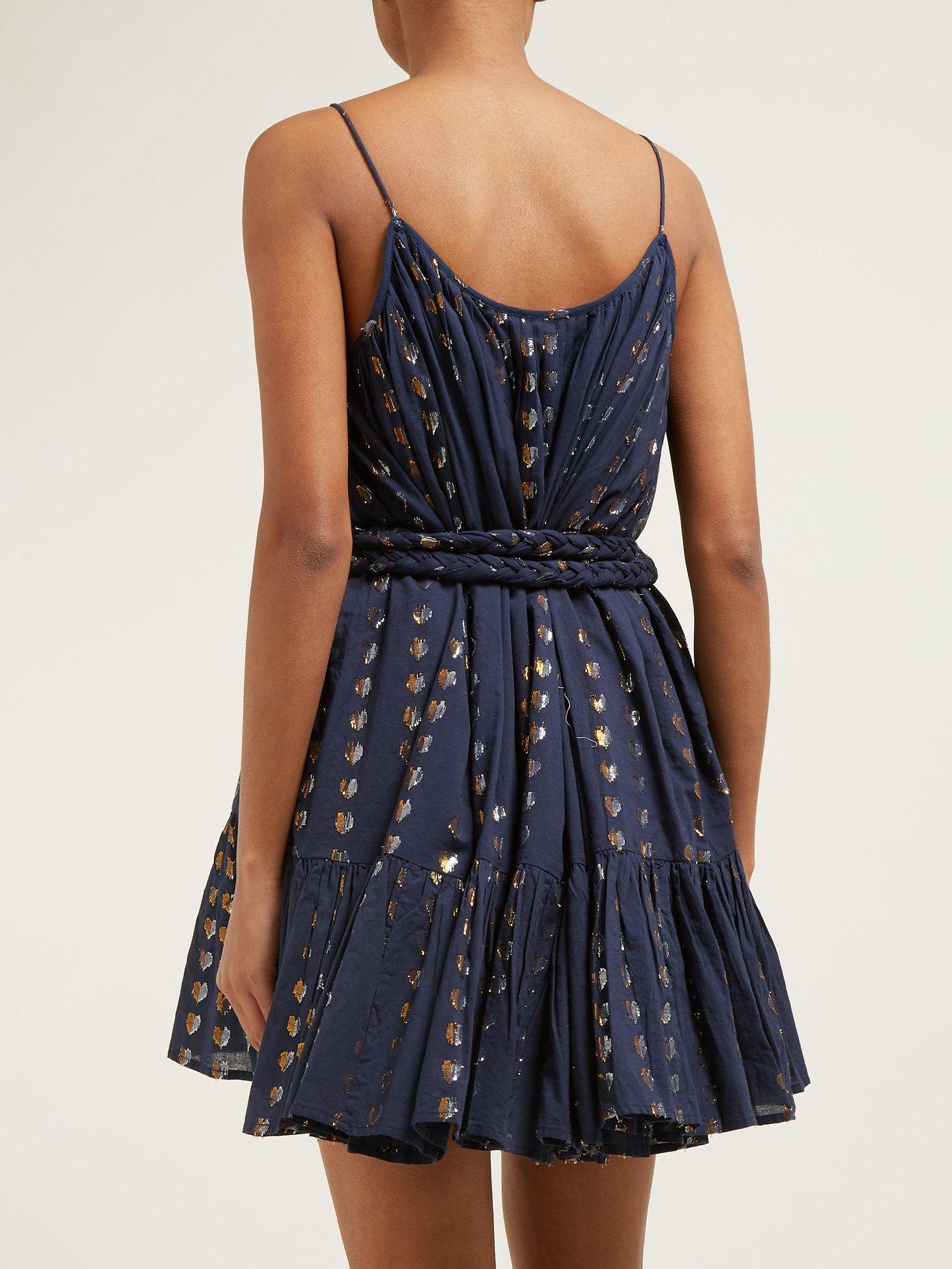 Rhode Resort Nala Heart Jacquard Cotton Mini Dress in Blue - Lyst
