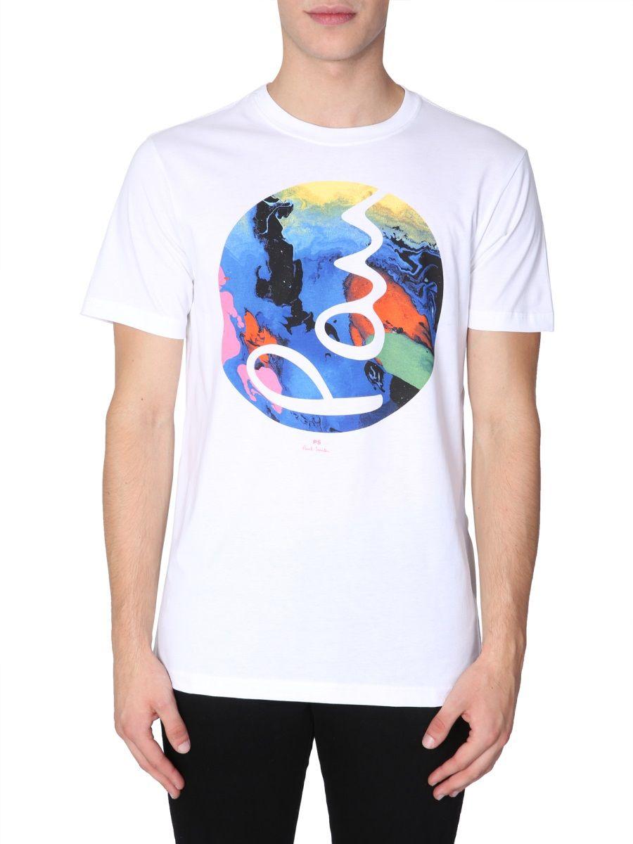 PS by Paul Smith White Cotton T-shirt in White for Men - Lyst