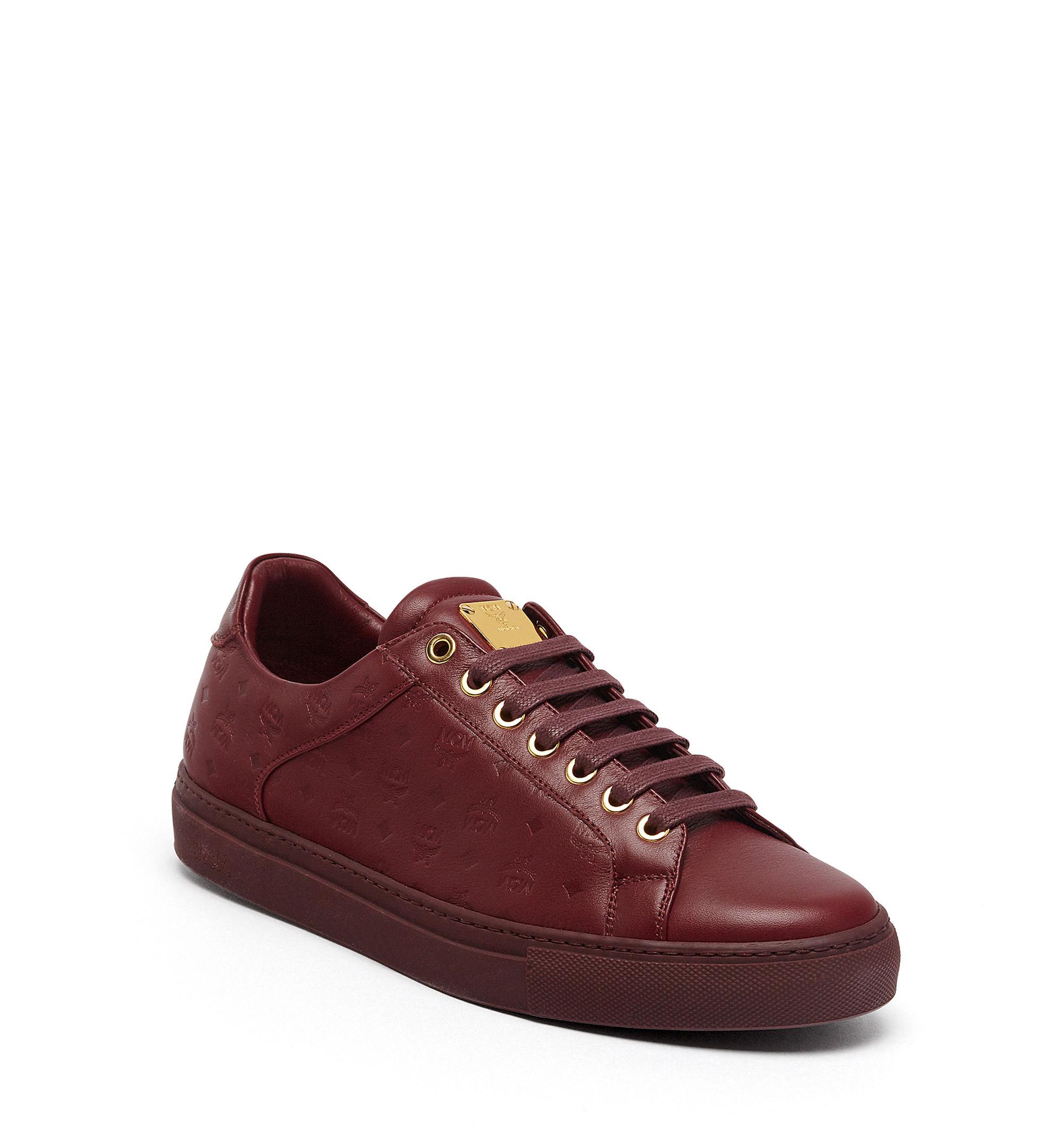 Lyst - MCM Men's Low Top Sneakers In Monogrammed Leather for Men