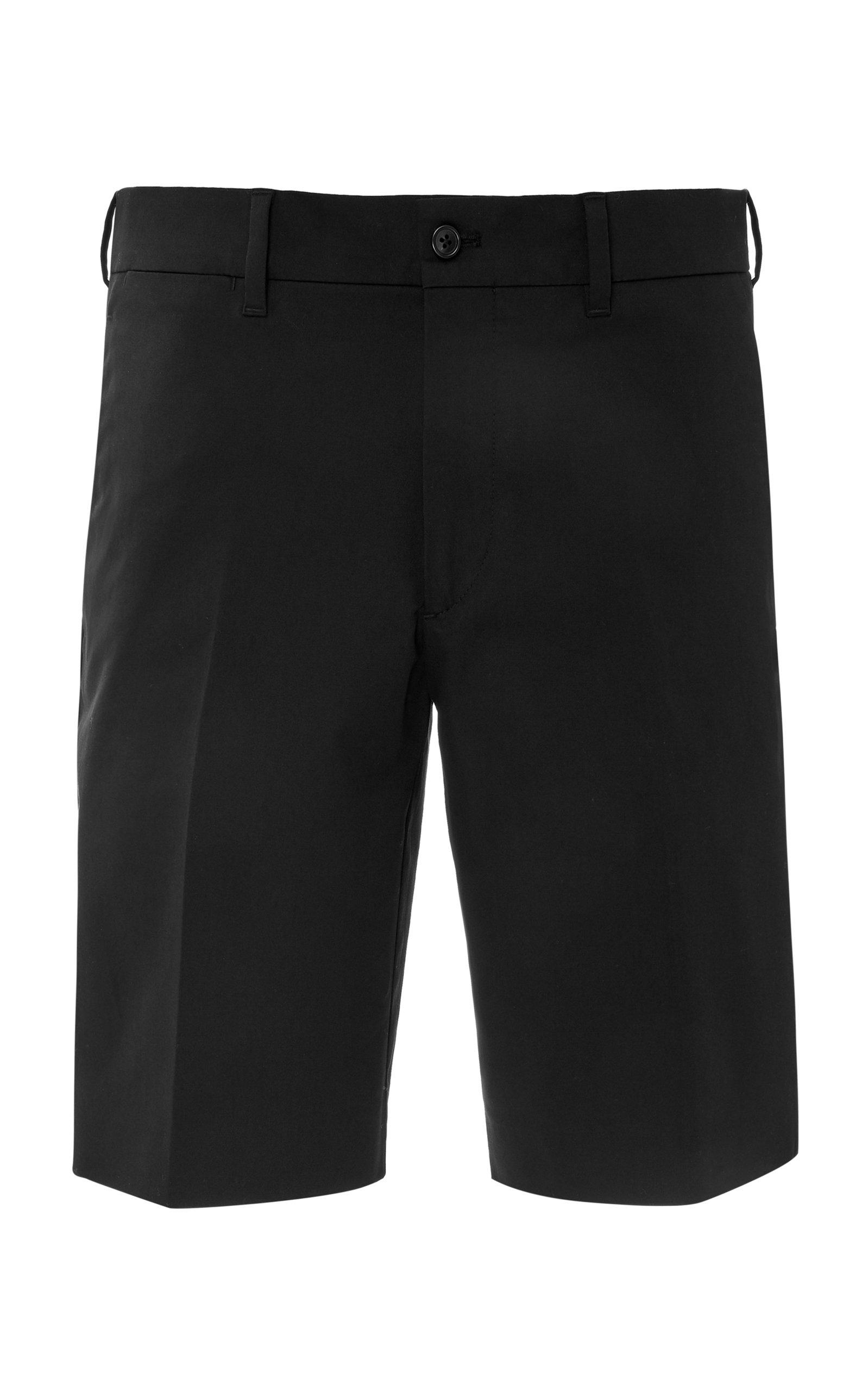 Prada Cotton-gabardine Shorts in Black for Men - Lyst