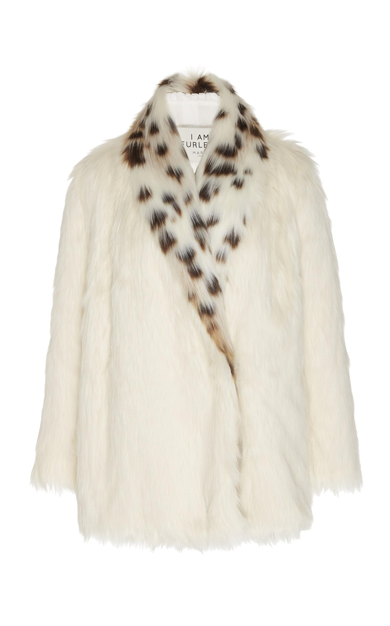 Marei 1998 Faux Fur Tiger Lily Coat in White - Lyst