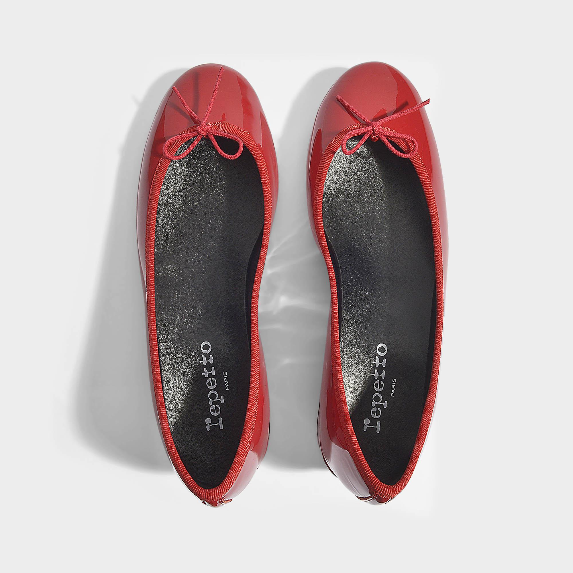 Repetto Lou Ballerinas In Red Patent Leather in Red - Lyst