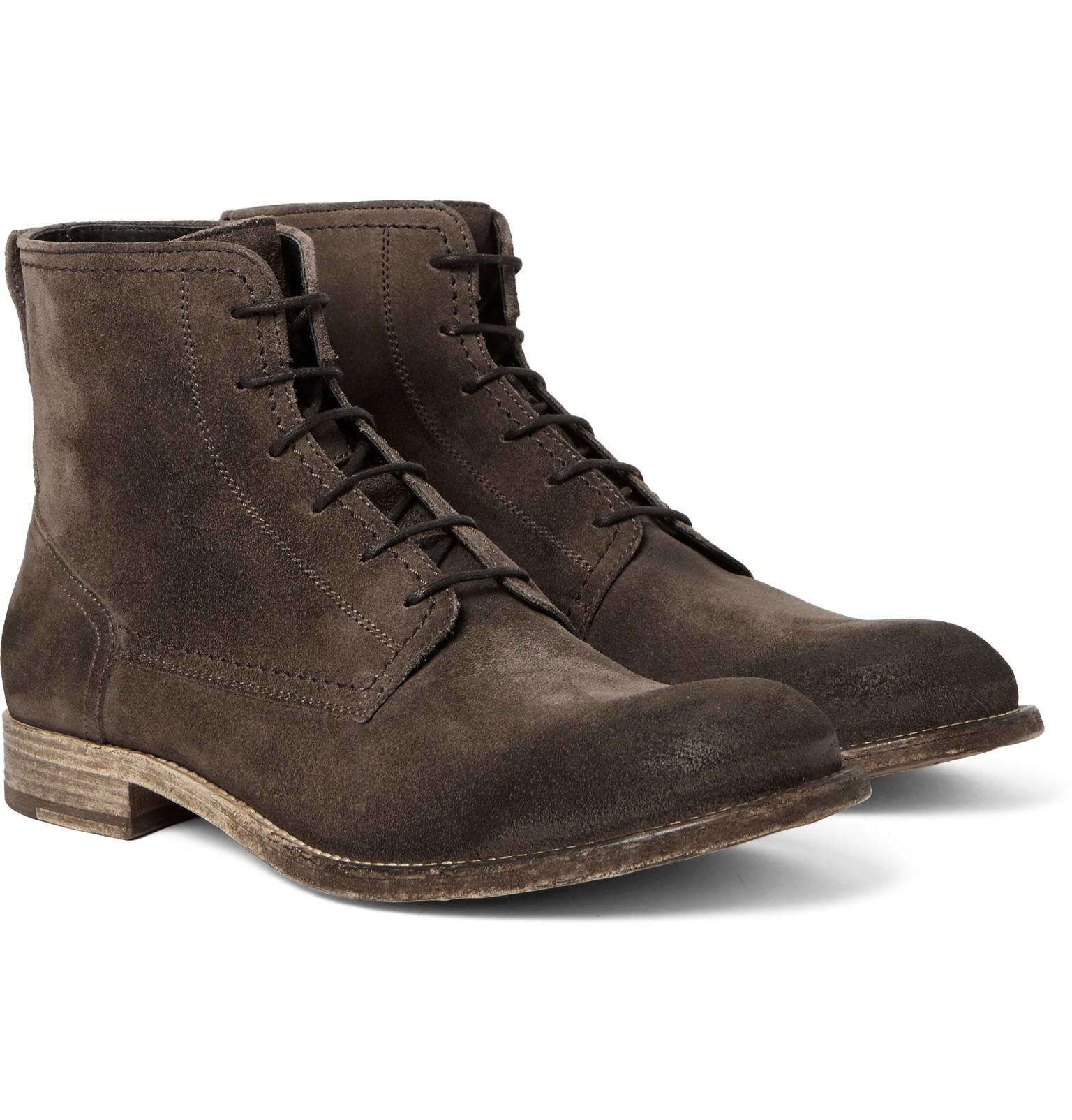 Lyst - Belstaff Alperton Burnished-suede Boots in Brown for Men