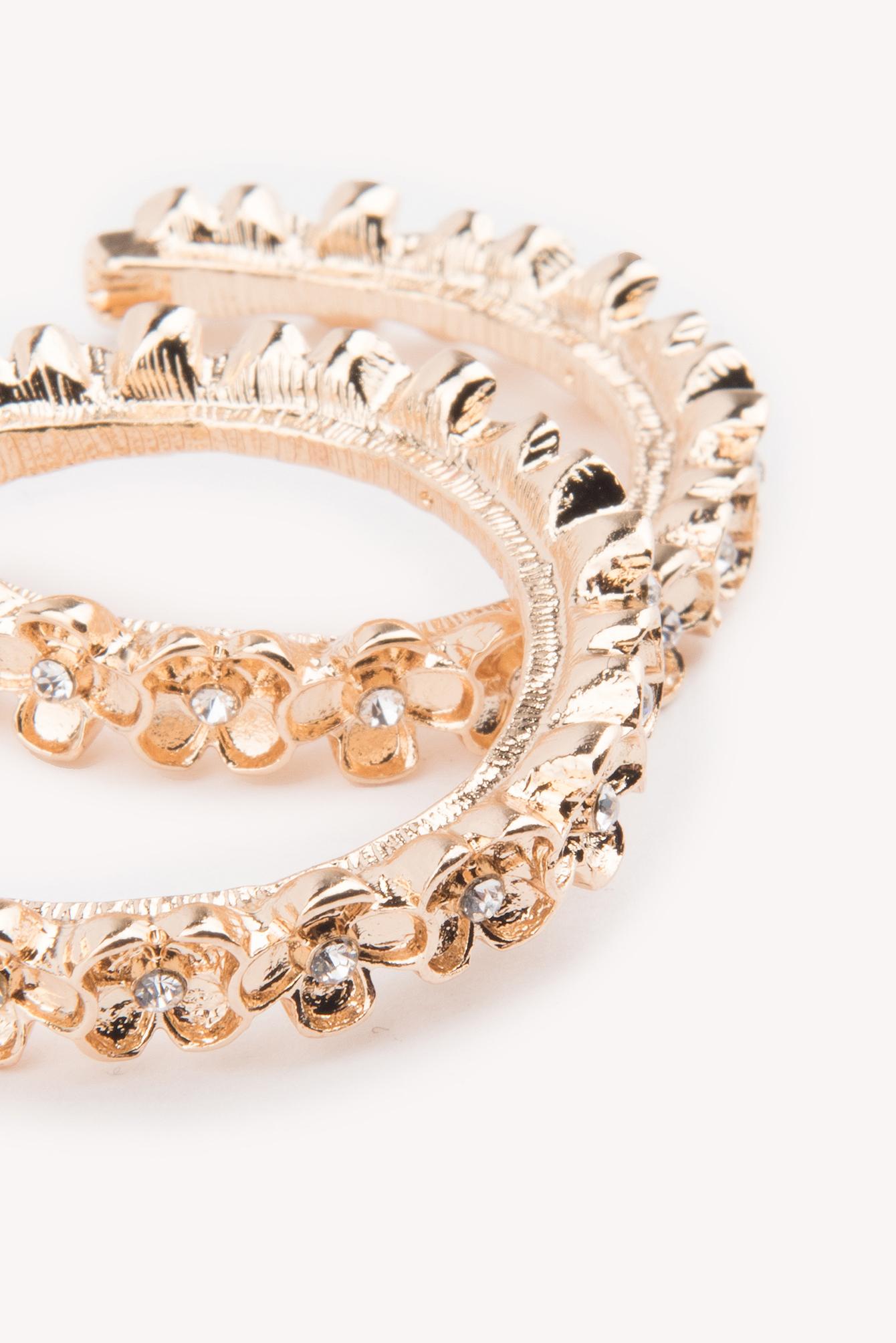 Lyst - Na-Kd Small Embellished Hoop Earrings in Metallic