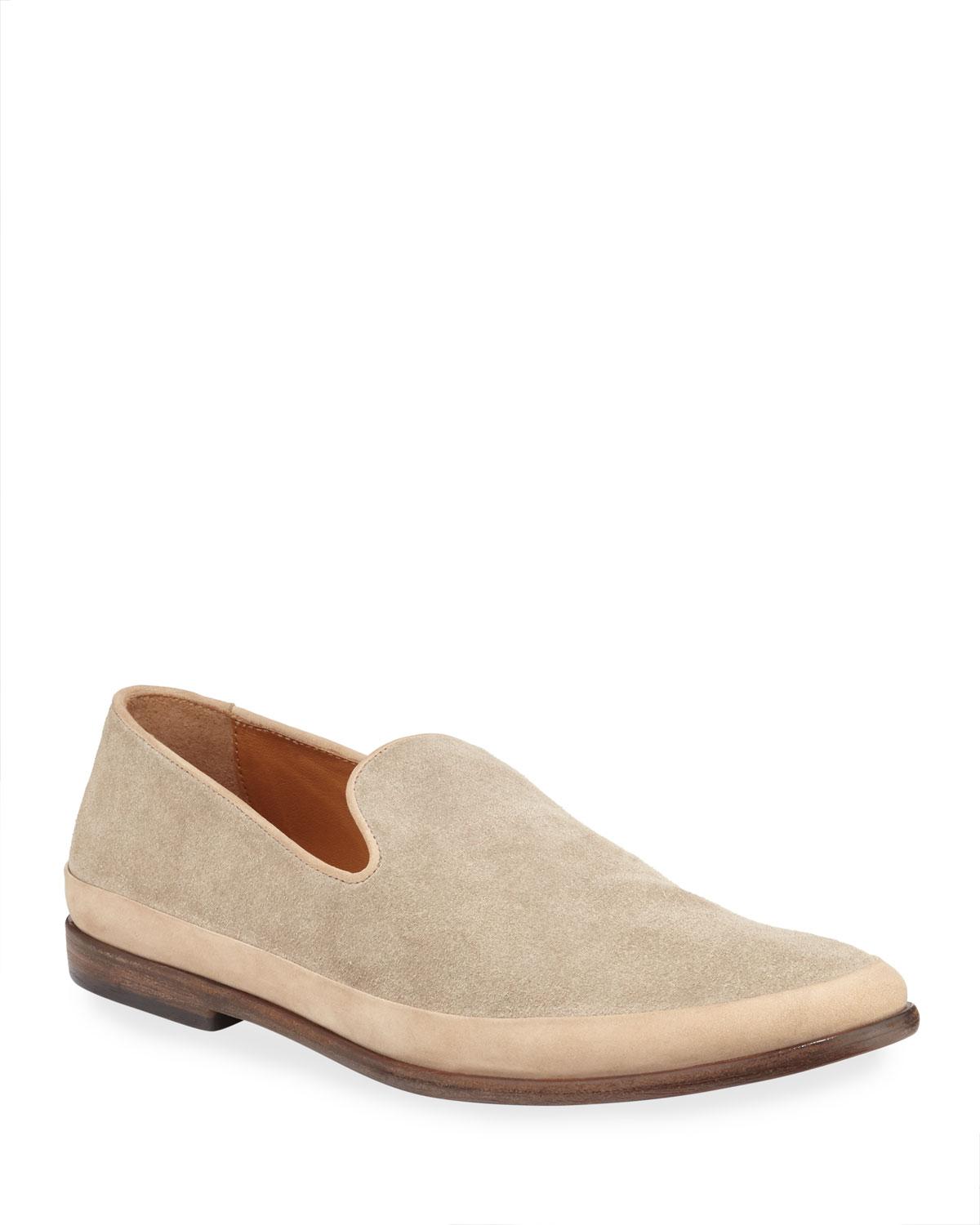 John Varvatos Men's Amalfi Slip-on Suede Loafers in Brown for Men - Lyst