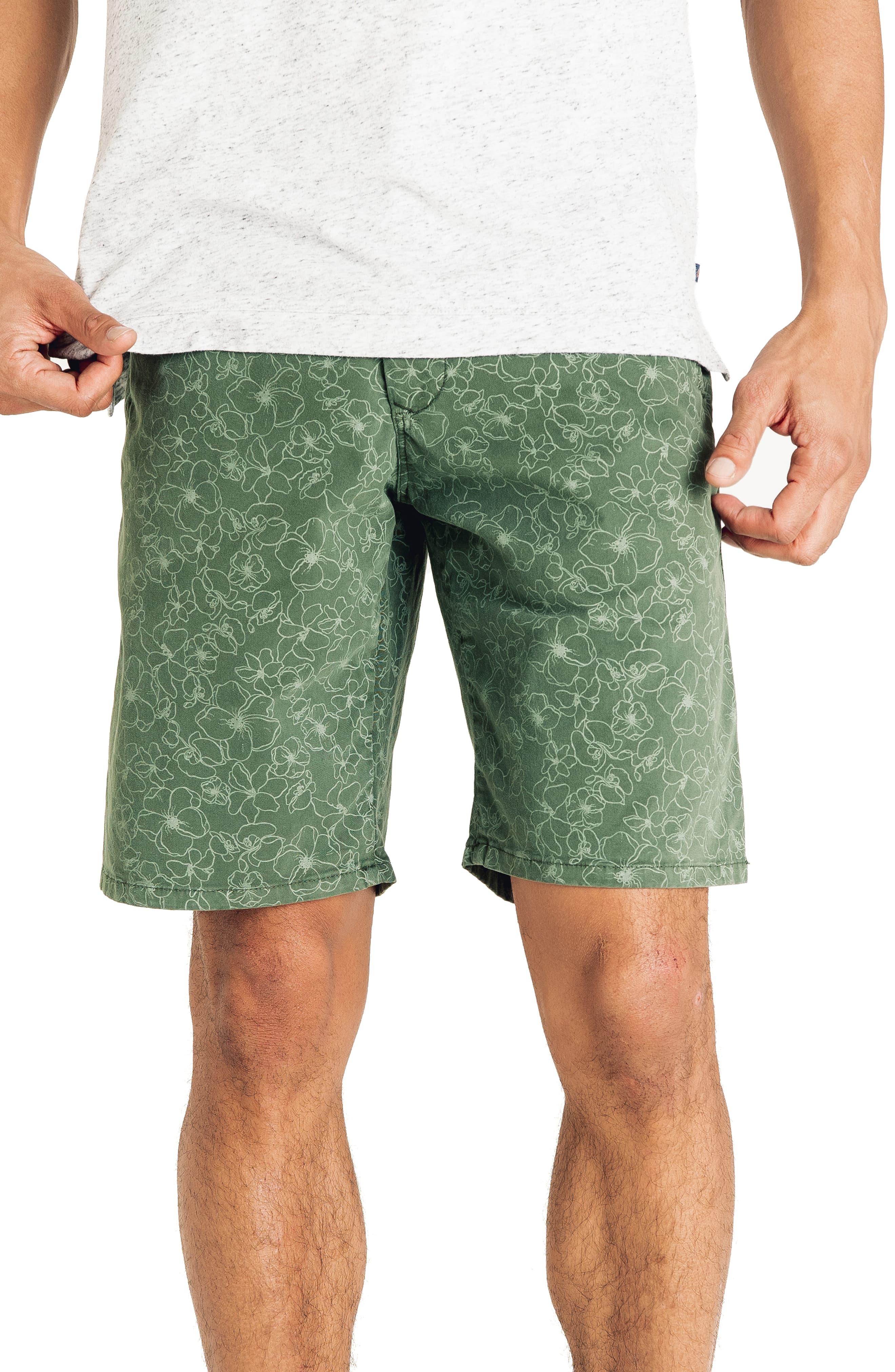 Good Man Brand Floral Stretch Cotton Shorts in Green for Men - Lyst