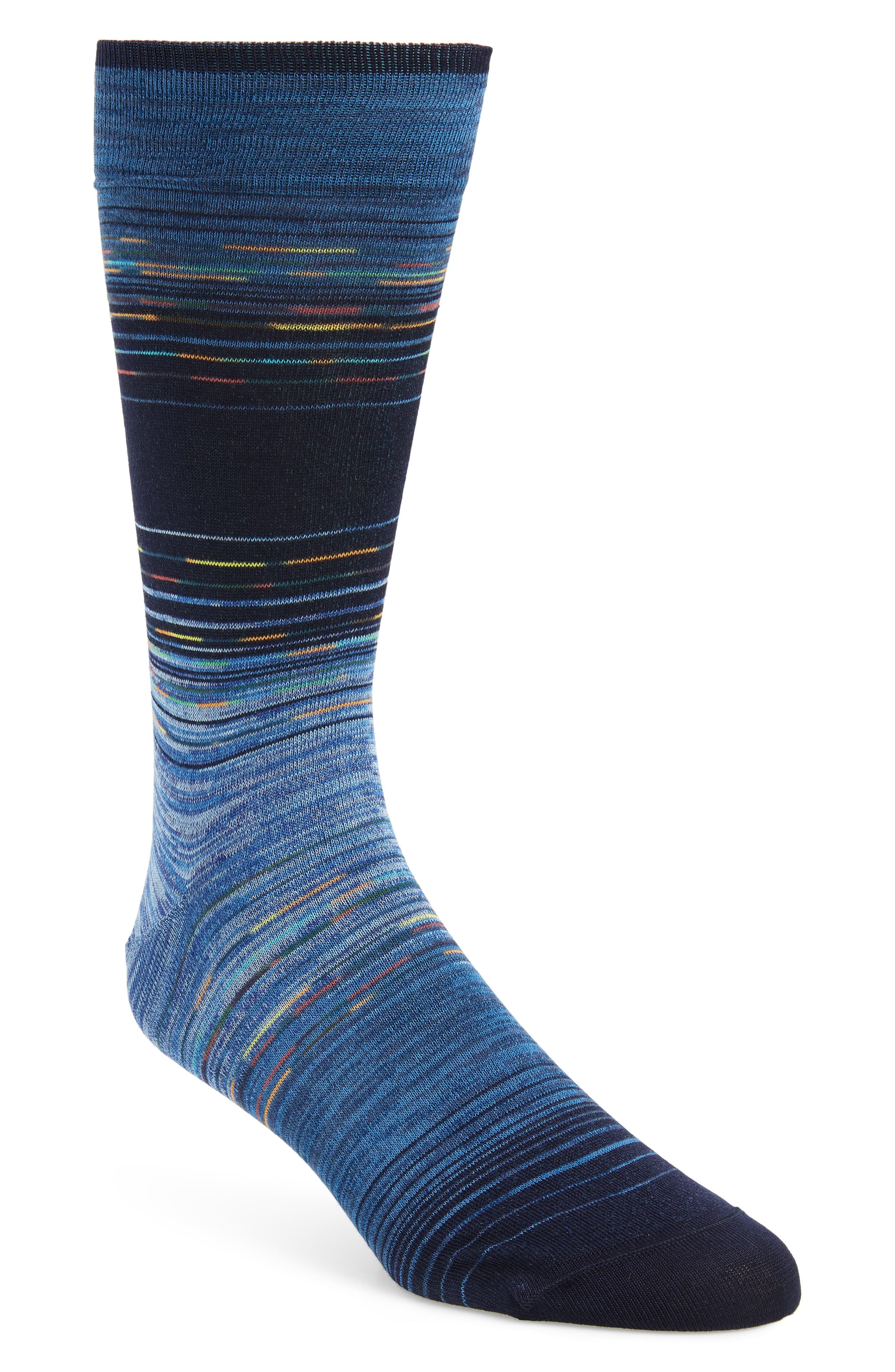 Bugatchi Space Dyed Mercerized Cotton Blend Socks in Blue for Men - Lyst