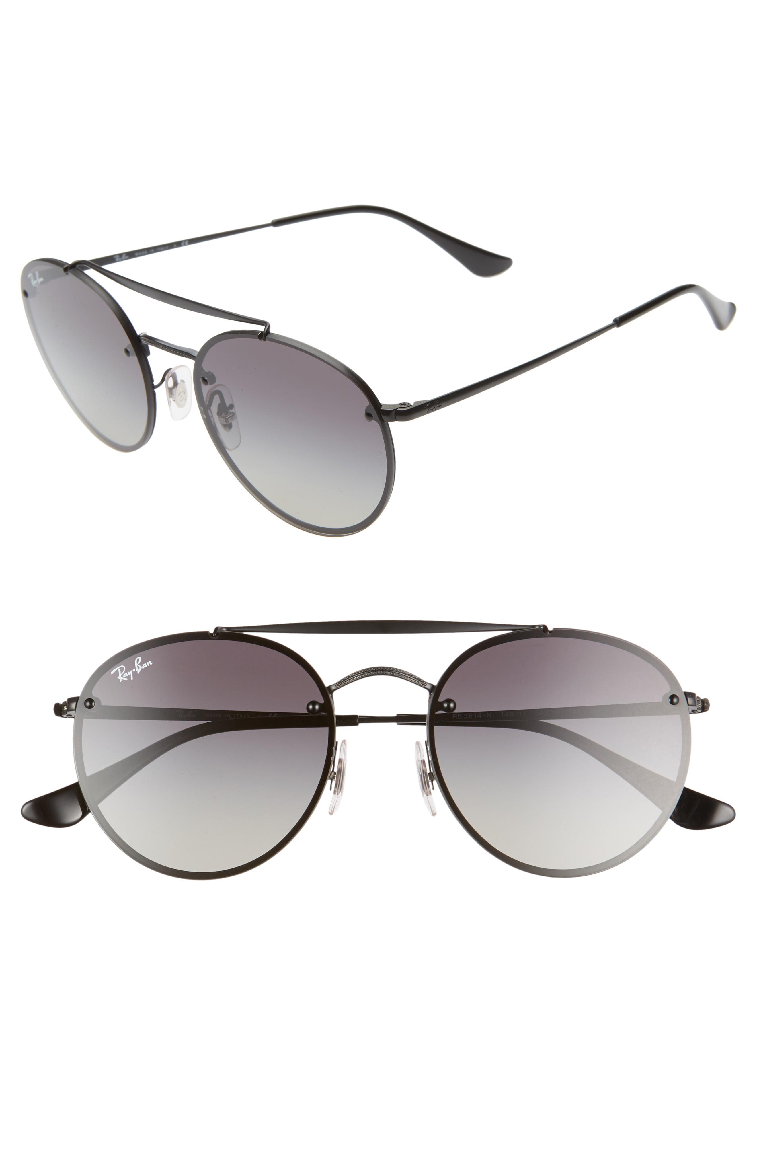 Lyst Ray Ban 54mm Round Aviator Sunglasses In Metallic