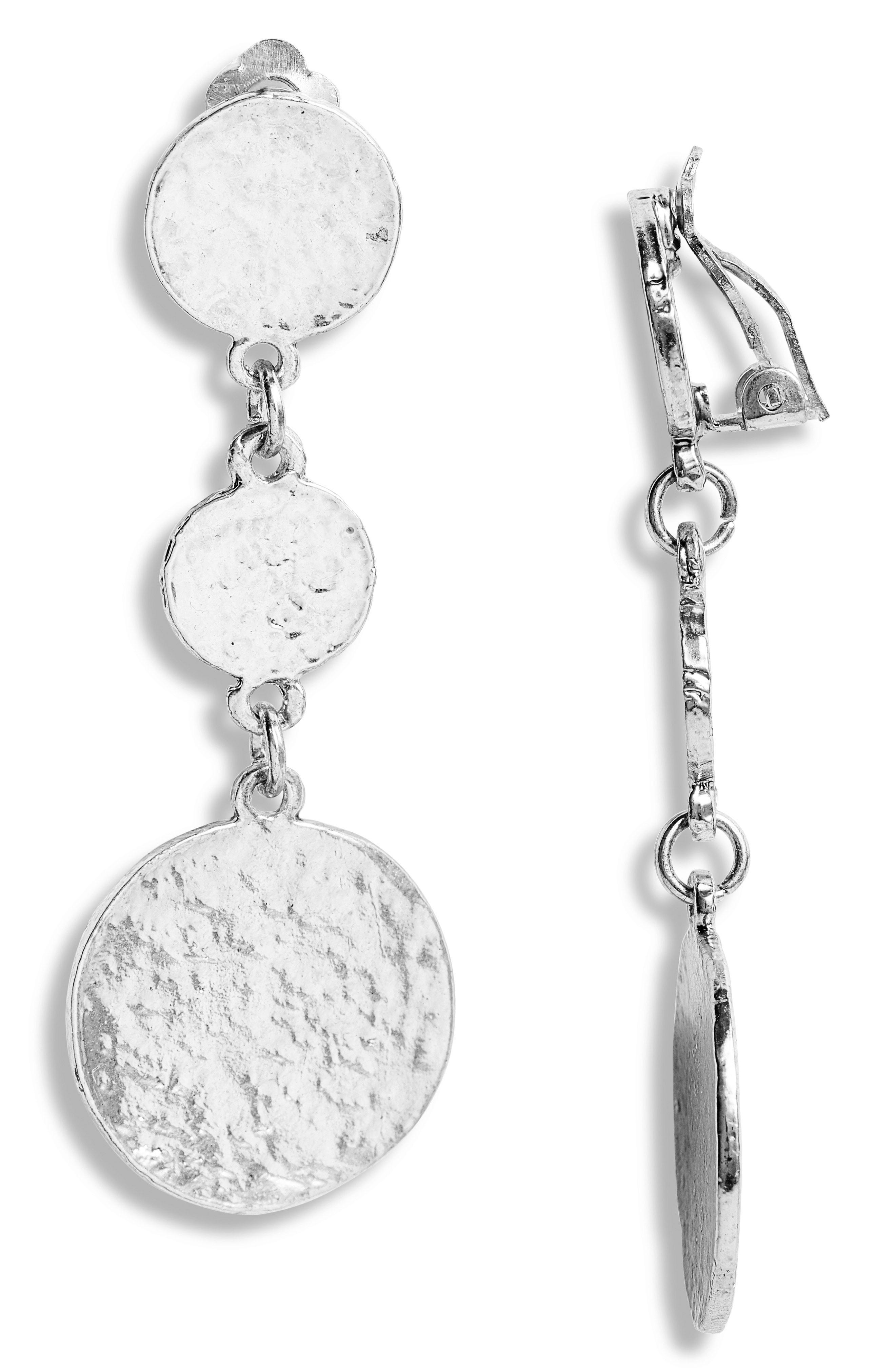 Lyst - Karine Sultan Linear Drop Earrings in Metallic