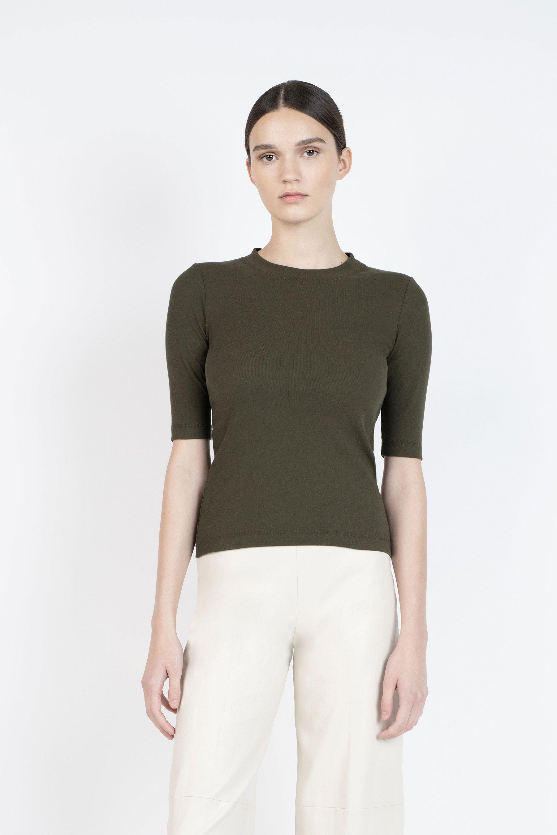 Rosetta Getty Cropped Sleeve T-shirt - Lyst