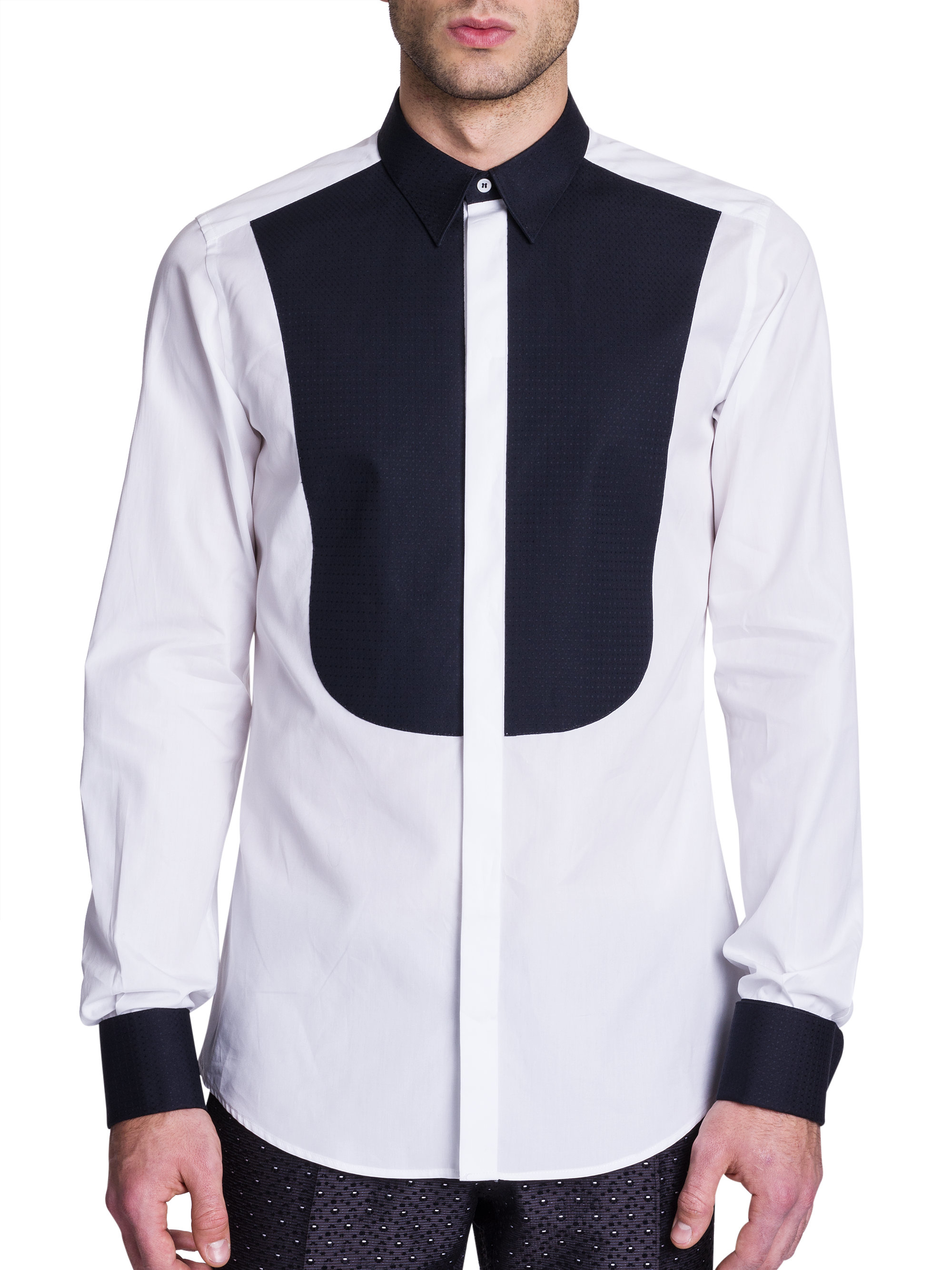 Dolce & gabbana Western Tuxedo Shirt in White for Men | Lyst