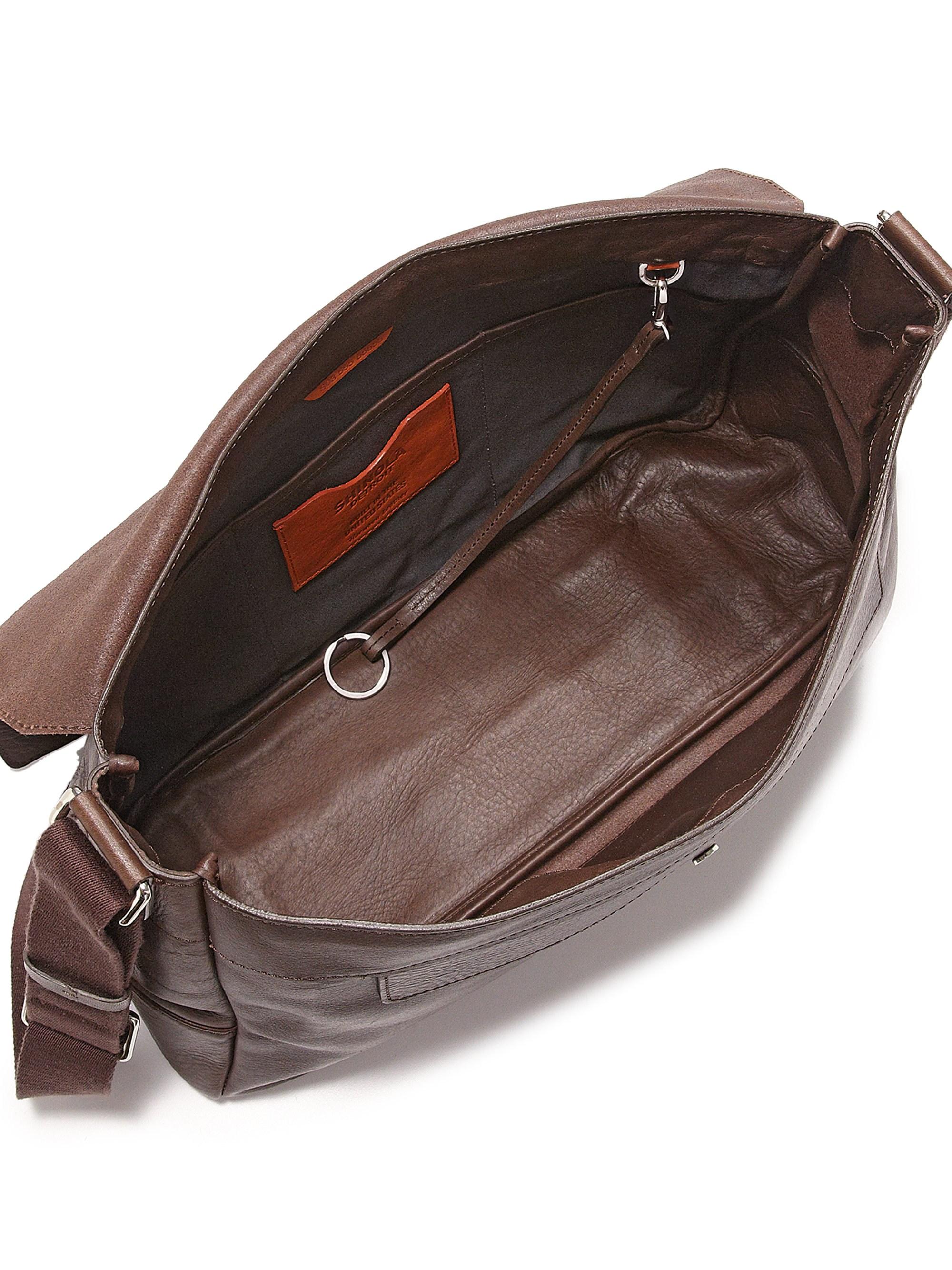 Shinola Men's Leather East-west Messenger Bag - Brown in Brown for Men ...