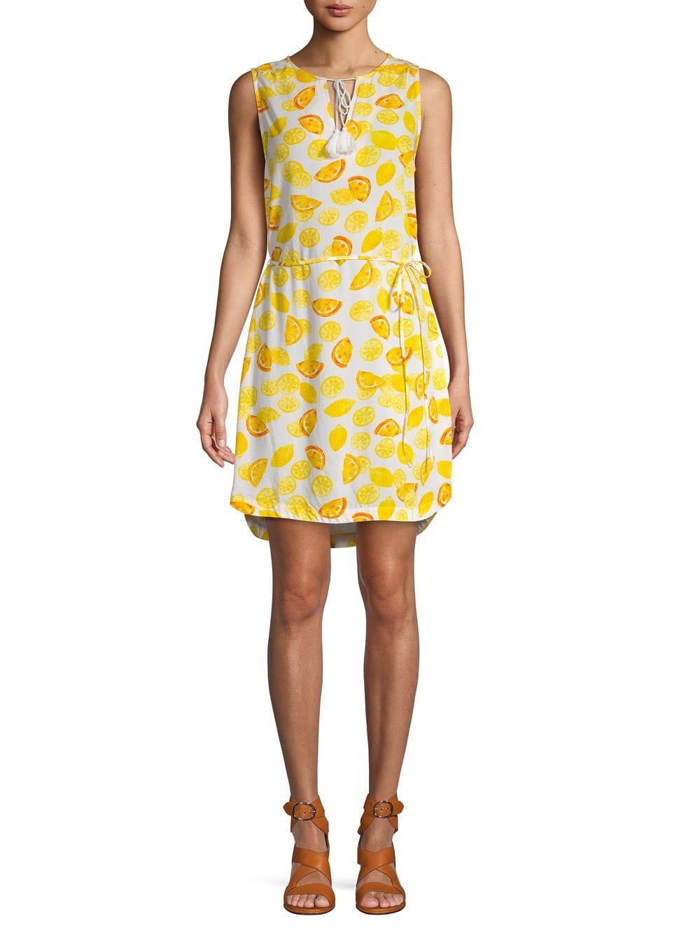 Beach Lunch Lounge Printed Shift Dress in Yellow - Lyst