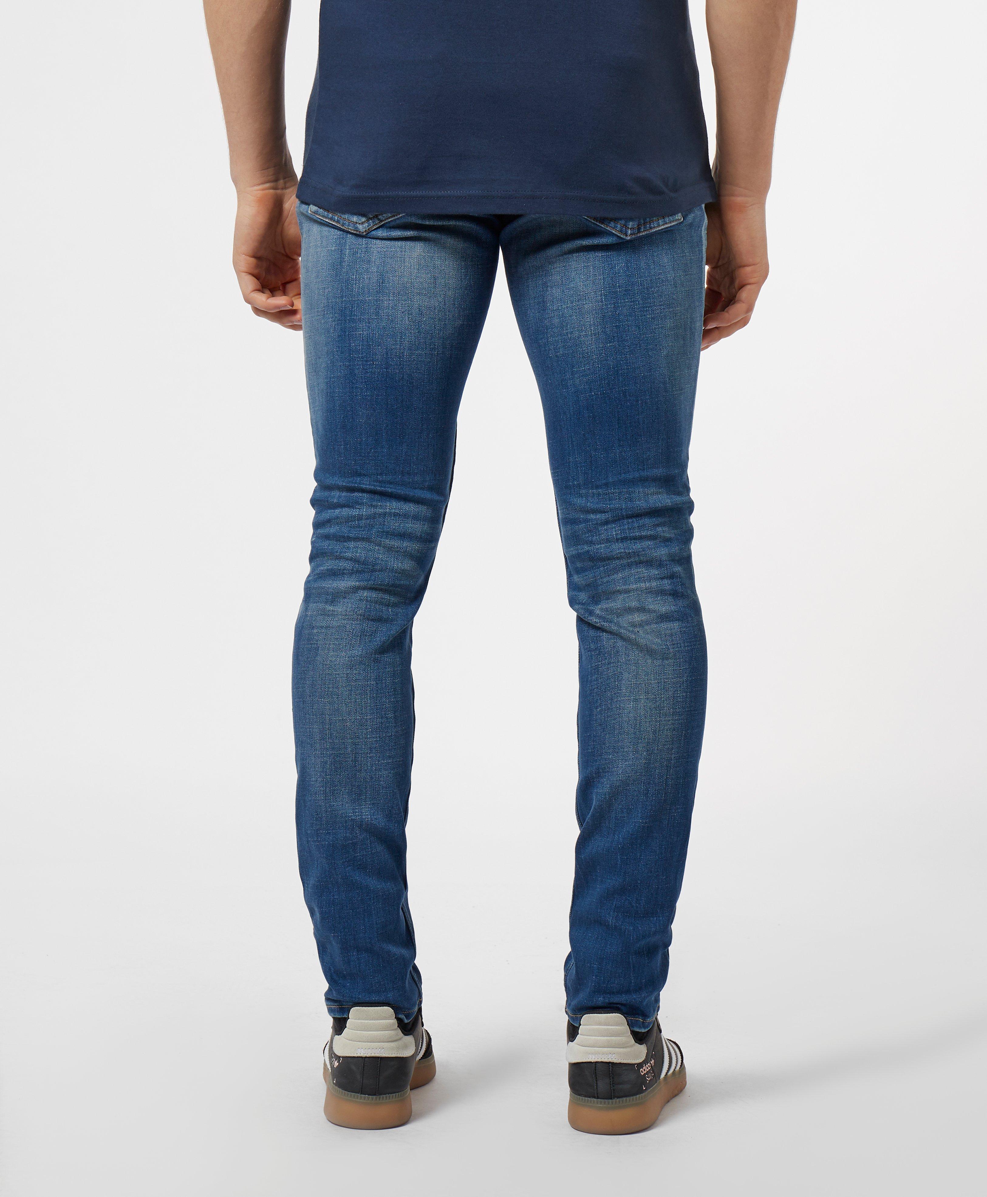 Denham Bolt Distressed Skinny Jeans in Blue for Men - Lyst