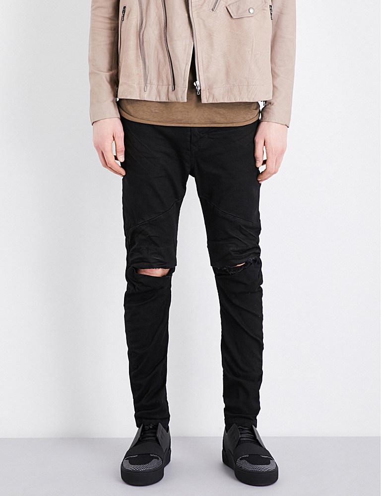 Julius Distressed Slim-fit Skinny Jeans in Black for Men | Lyst