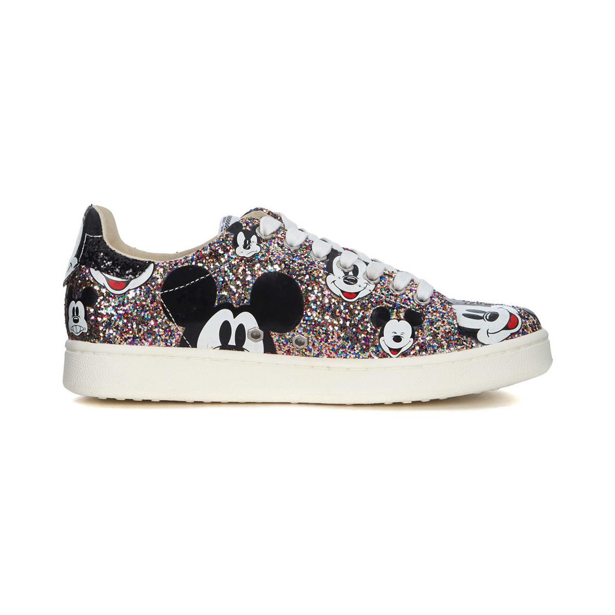 MOA Sneaker Moa Mickey Mouse In Glitter Multicolori Women's Shoes ...